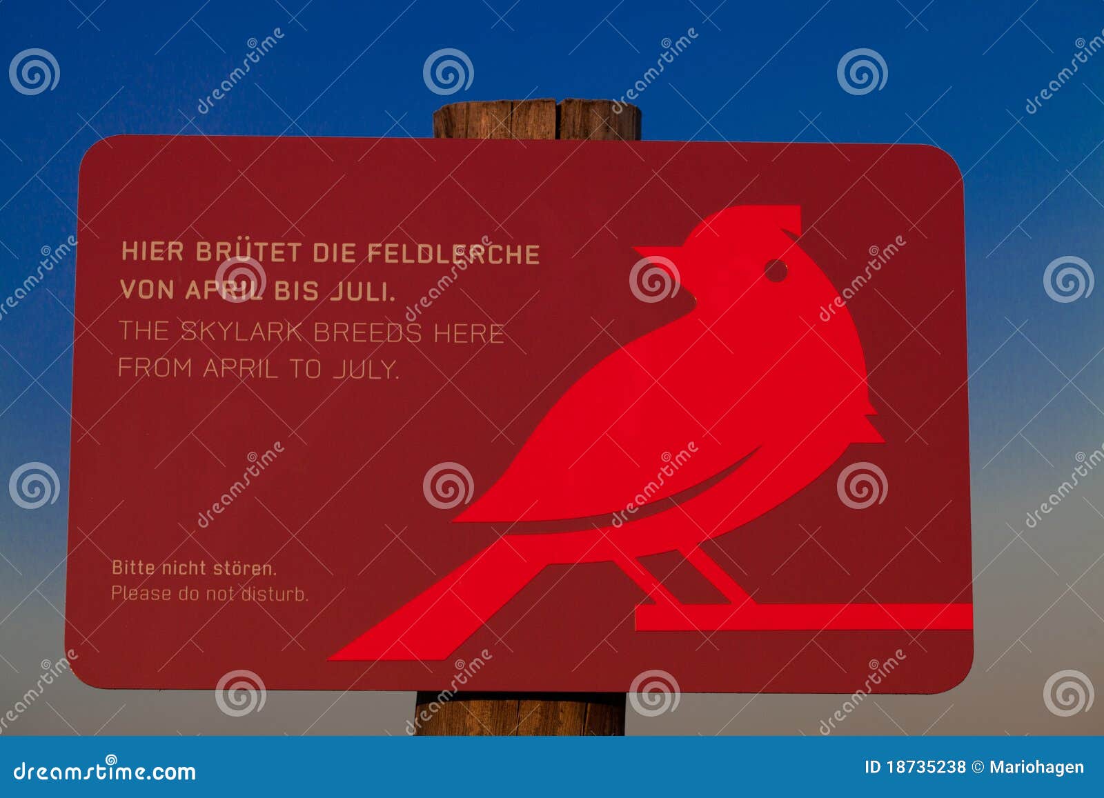 Sign of breeding birds stock photo. Image of environment - 18735238