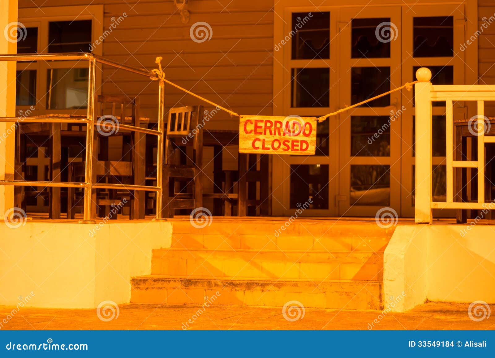 The Sign the Building is Closed Stock Photo - Image of late, brown ...
