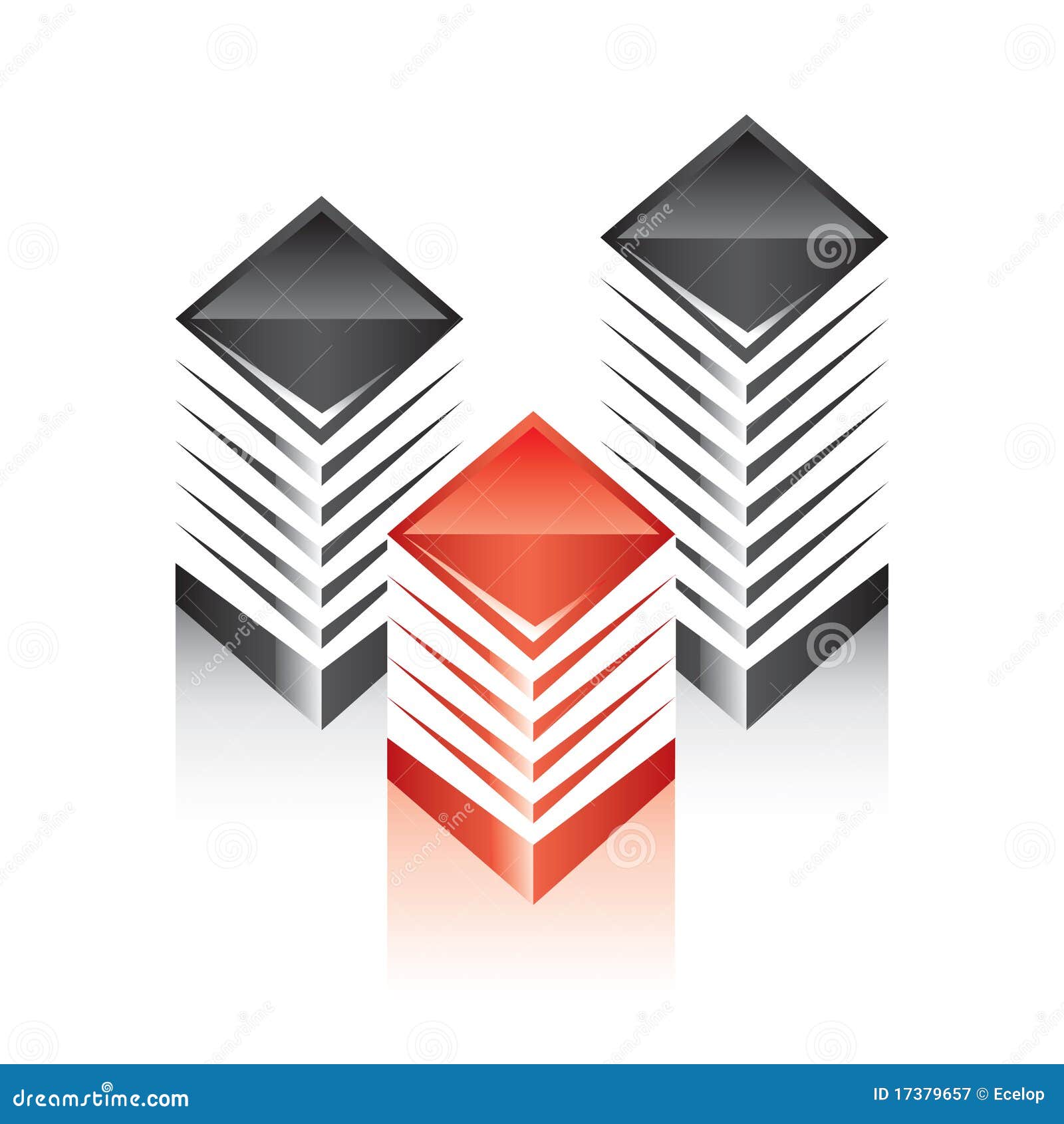 Sign Building-Tower stock vector. Illustration of color - 17379657