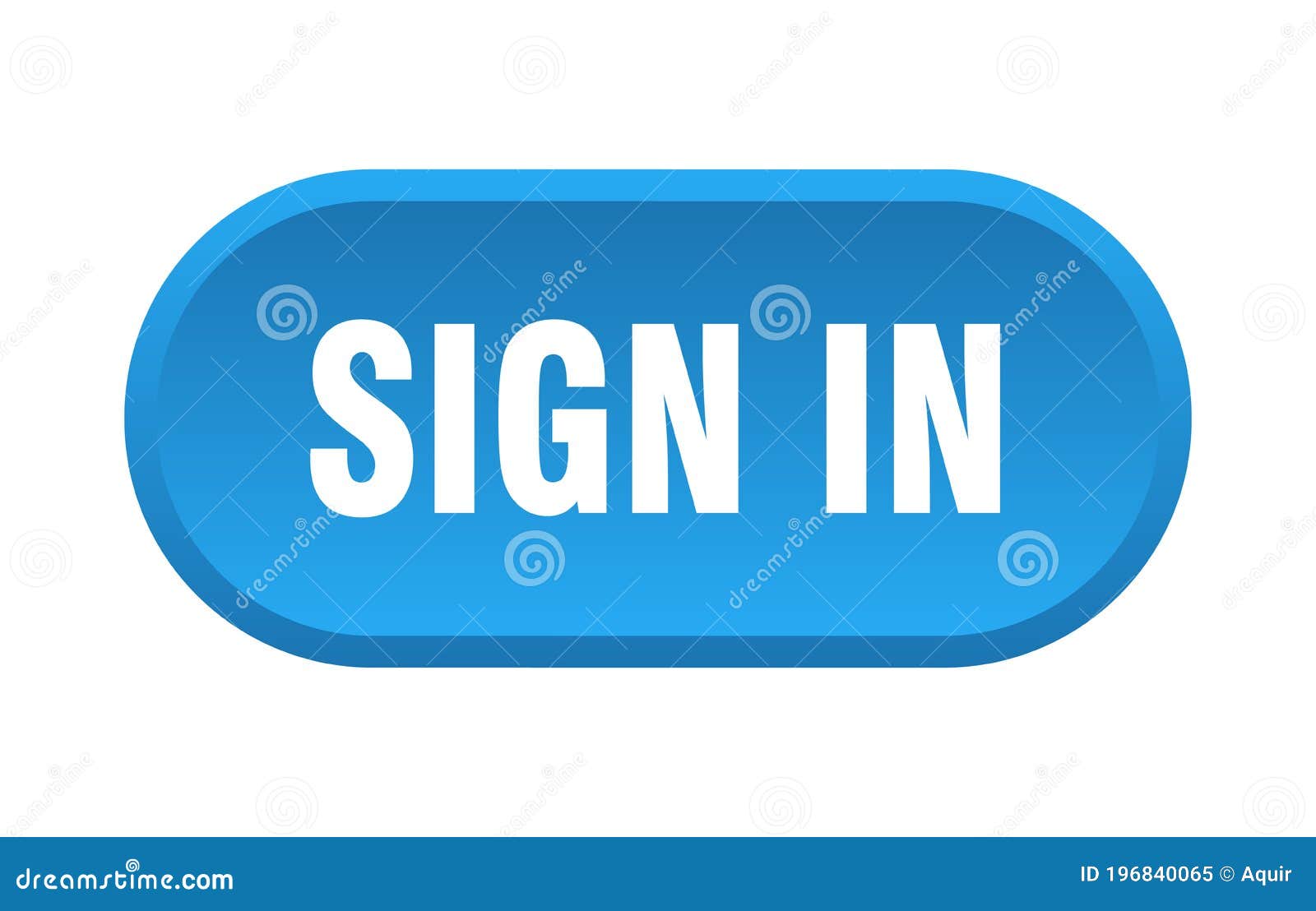 Sign in button stock vector. Illustration of sticker - 196840065
