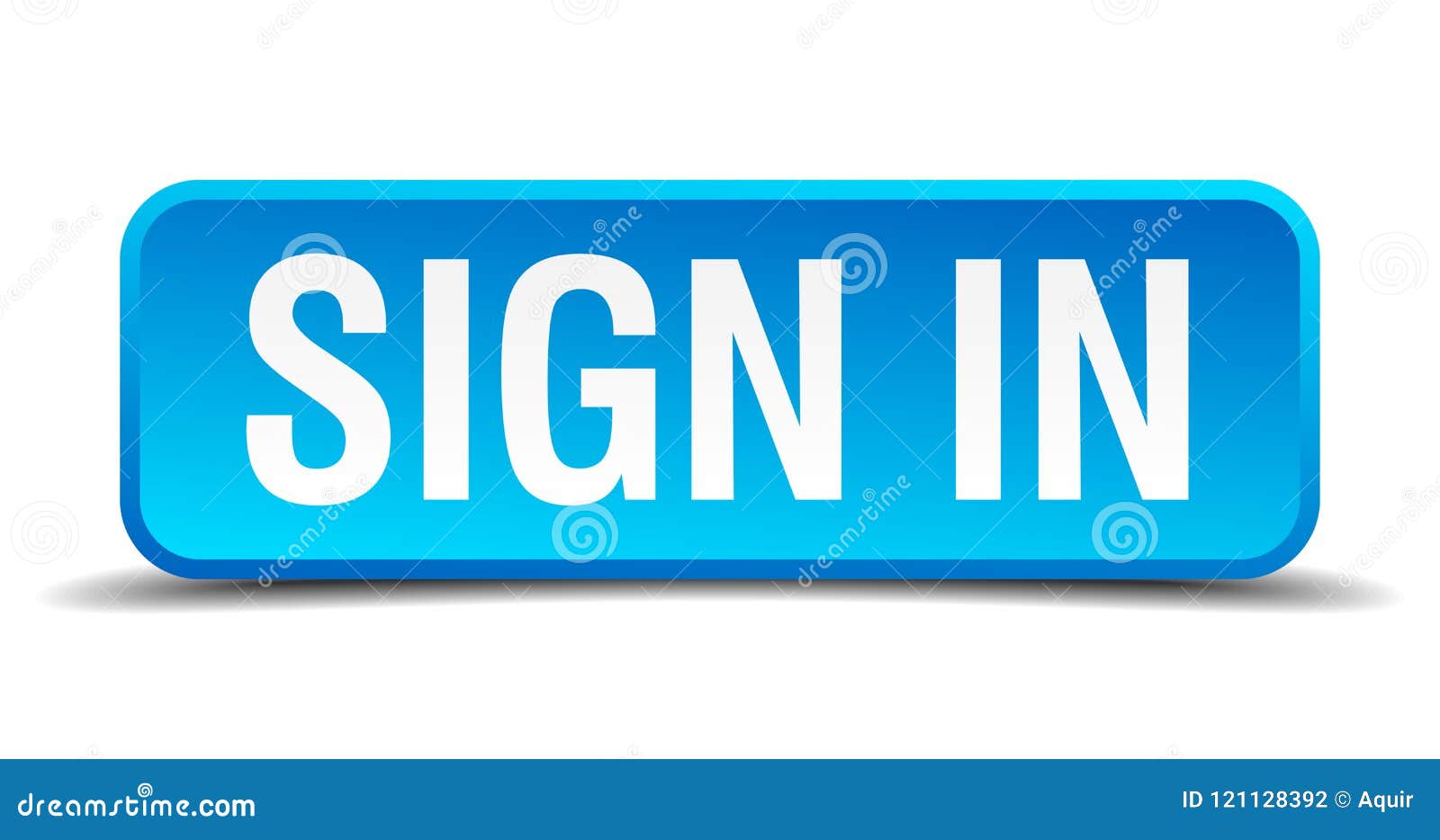 Sign in button stock vector. Illustration of white, threedimensional ...