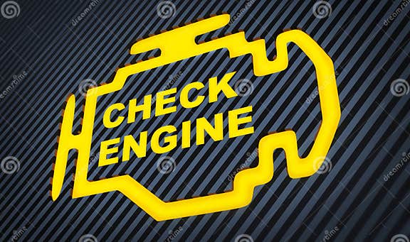 Check engine symbol stock illustration. Illustration of alert - 101484858