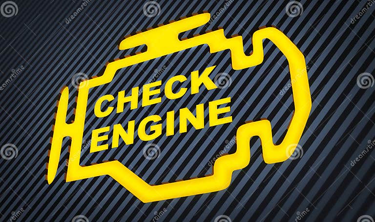 Check engine symbol stock illustration. Illustration of alert - 101484858