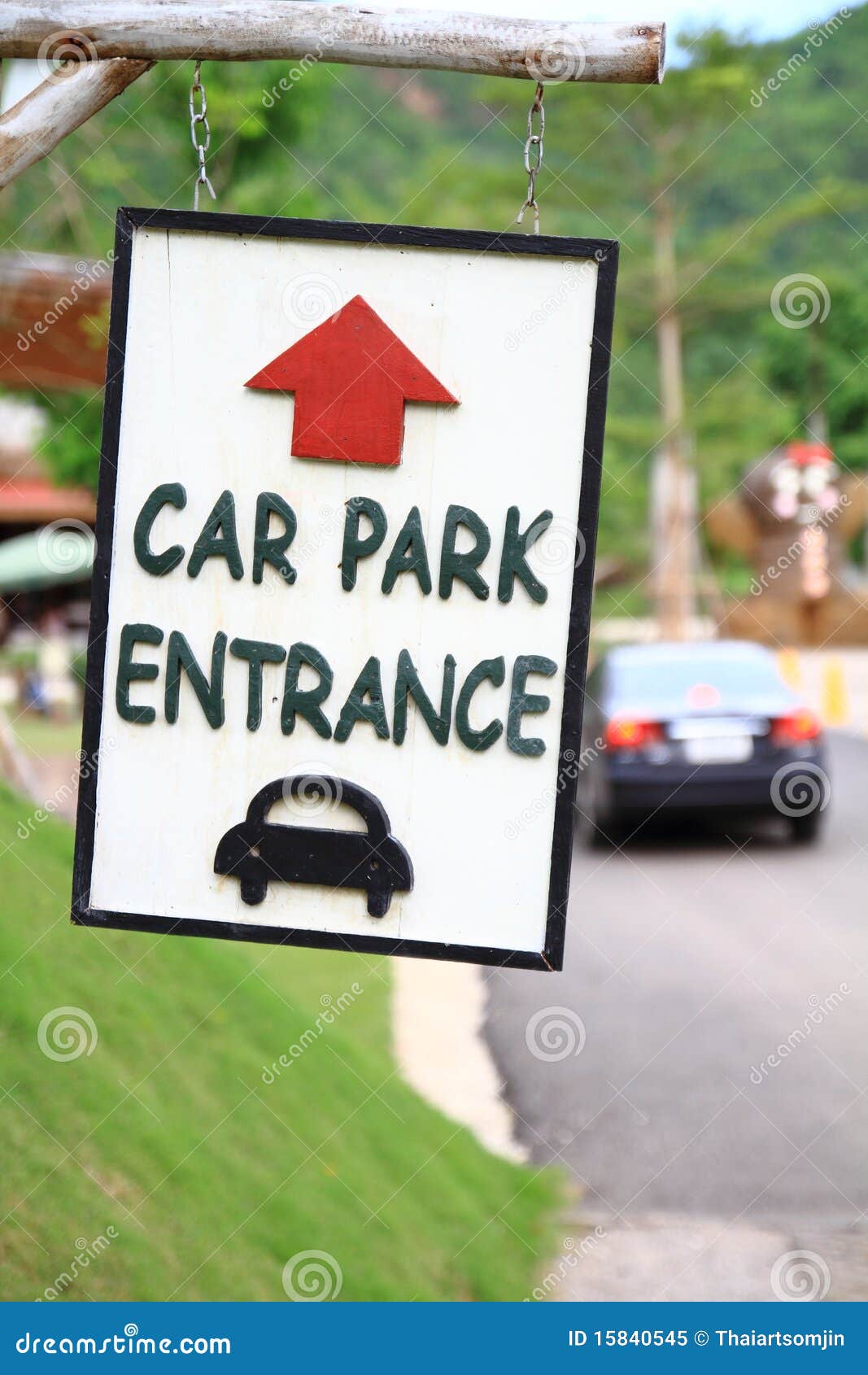 Sign car park entrance stock image. Image of place, illuminated - 15840545