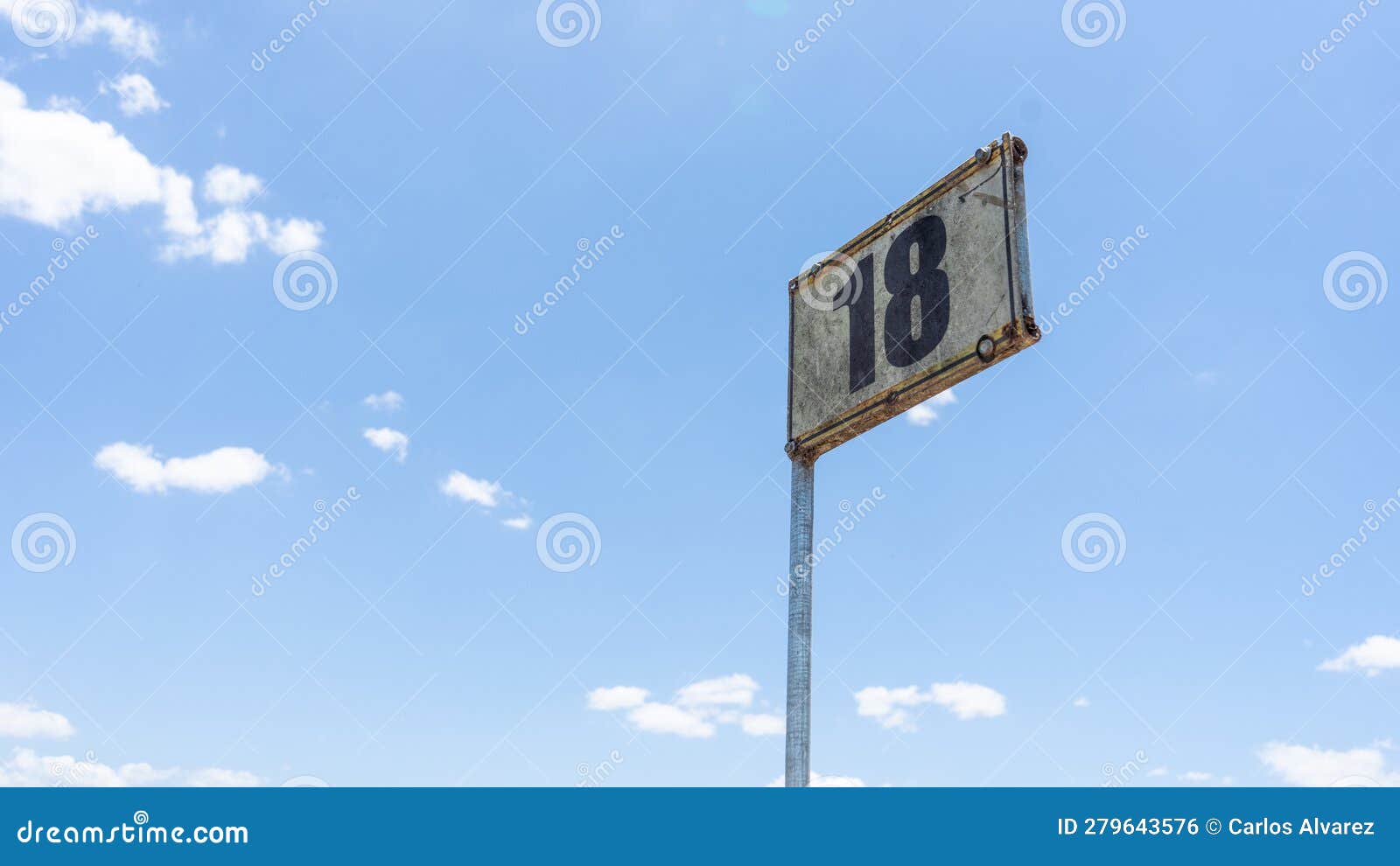 Sign of a Cattle Pen with the Number 18 Stock Photo - Image of bovine ...