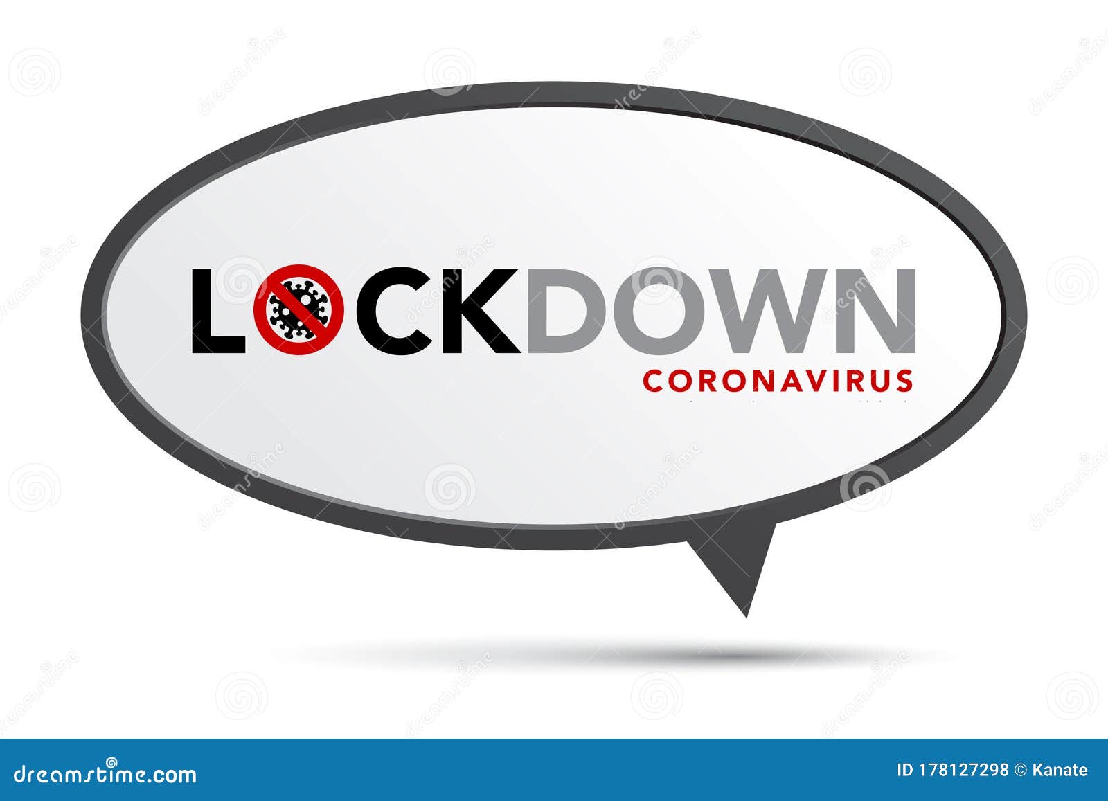 Sign Caution Coronavirus. Lockdown Banner Stock Vector - Illustration ...