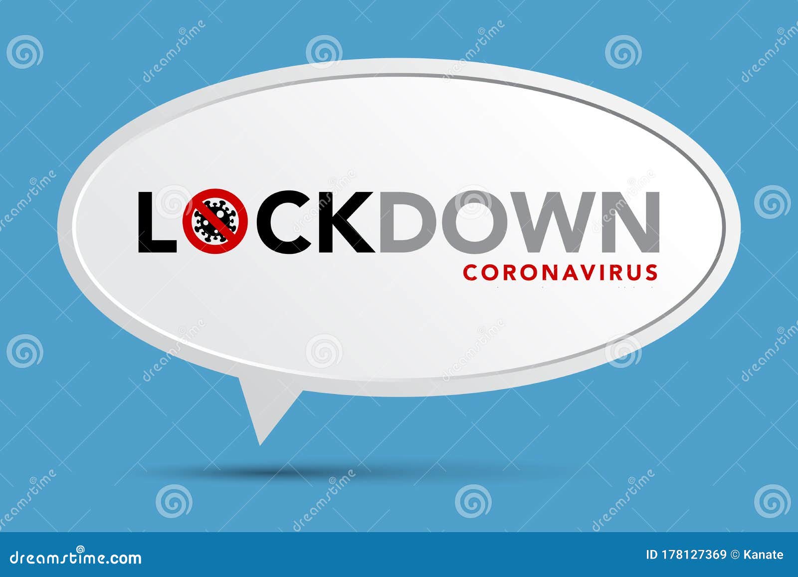 Sign Caution Coronavirus. Lockdown Banner Stock Vector - Illustration ...