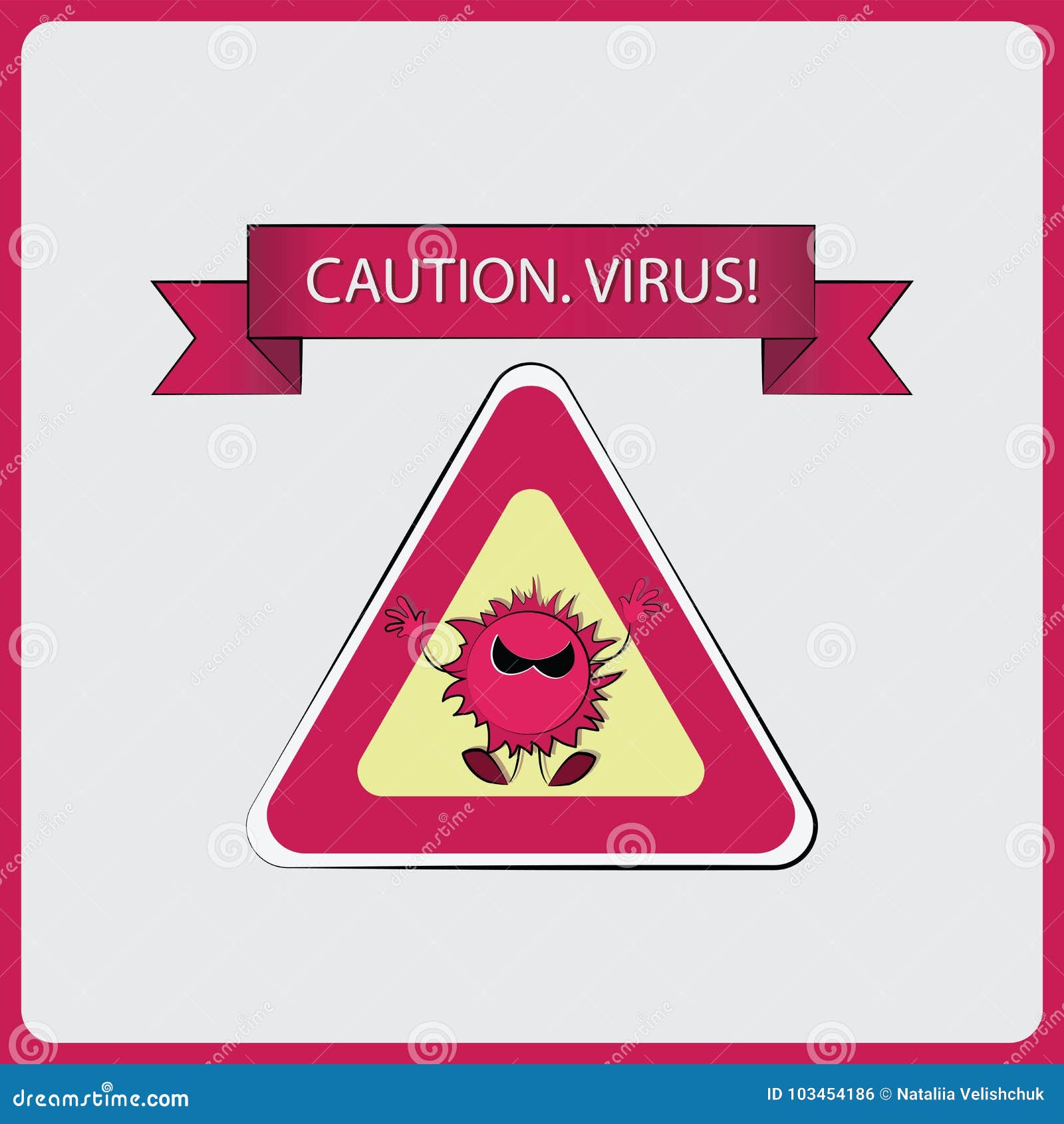 Caution. Virus! Warning Sign. Vector Illustration | CartoonDealer.com ...