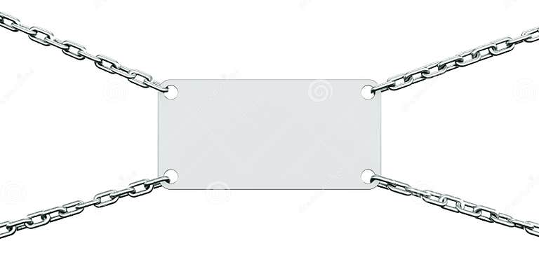 Sign with chains stock illustration. Illustration of hanging - 17073173