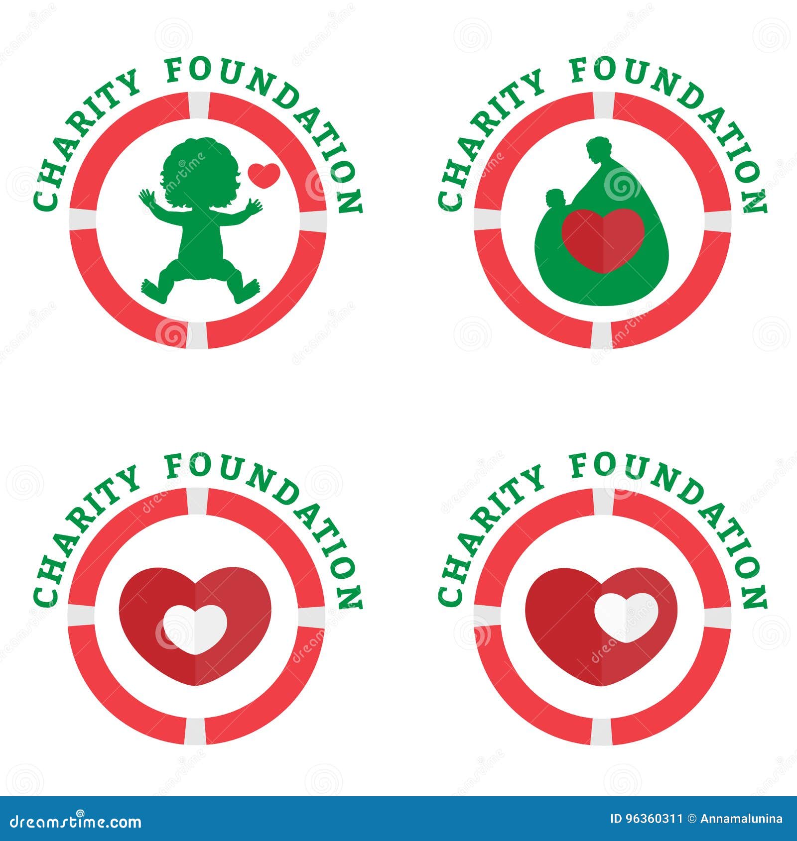 Logo, Sign for Charity Foundation Stock Vector - Illustration of ...