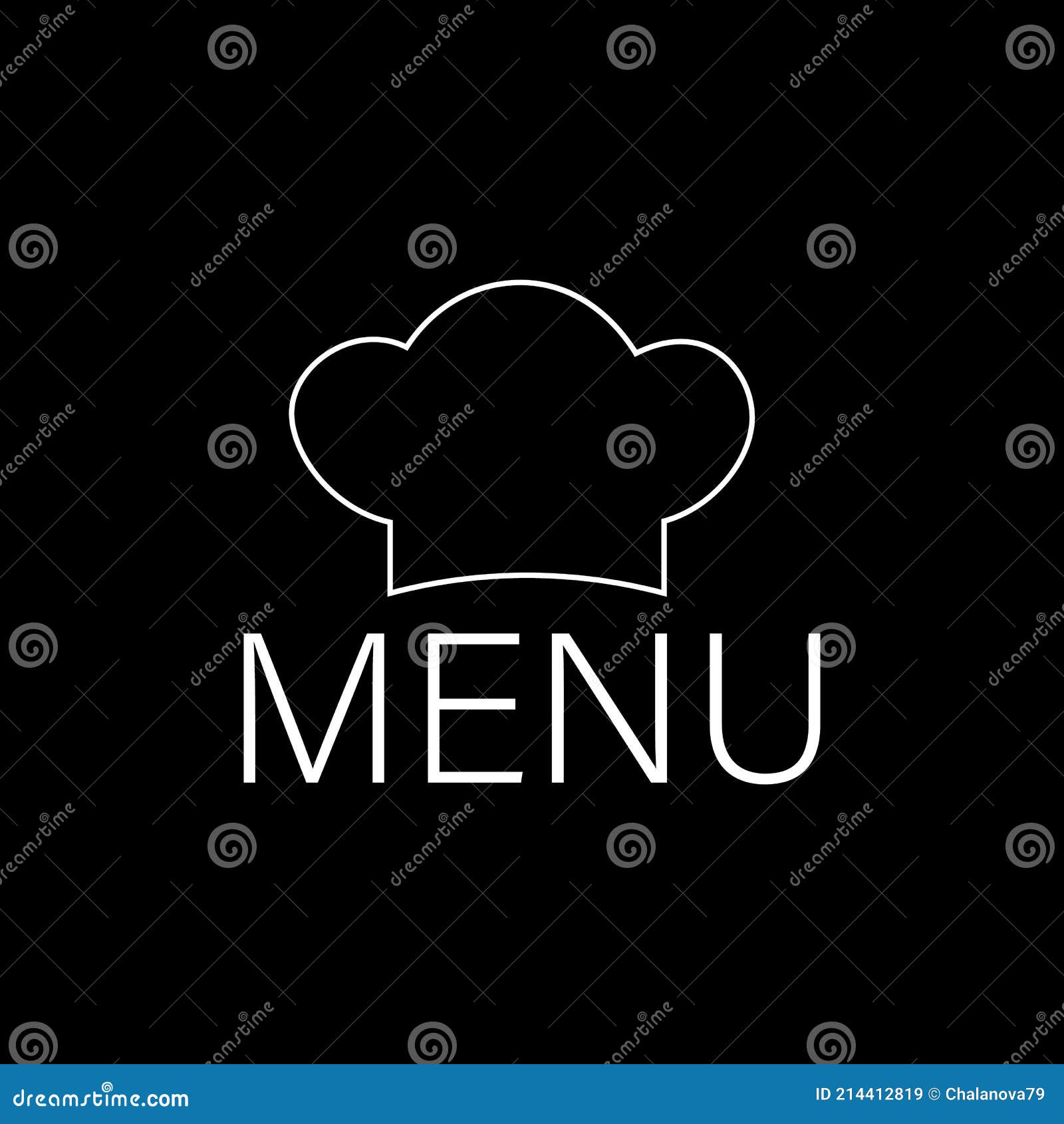 Sign with Chef Hat Menu Sign Stock Vector - Illustration of fork ...