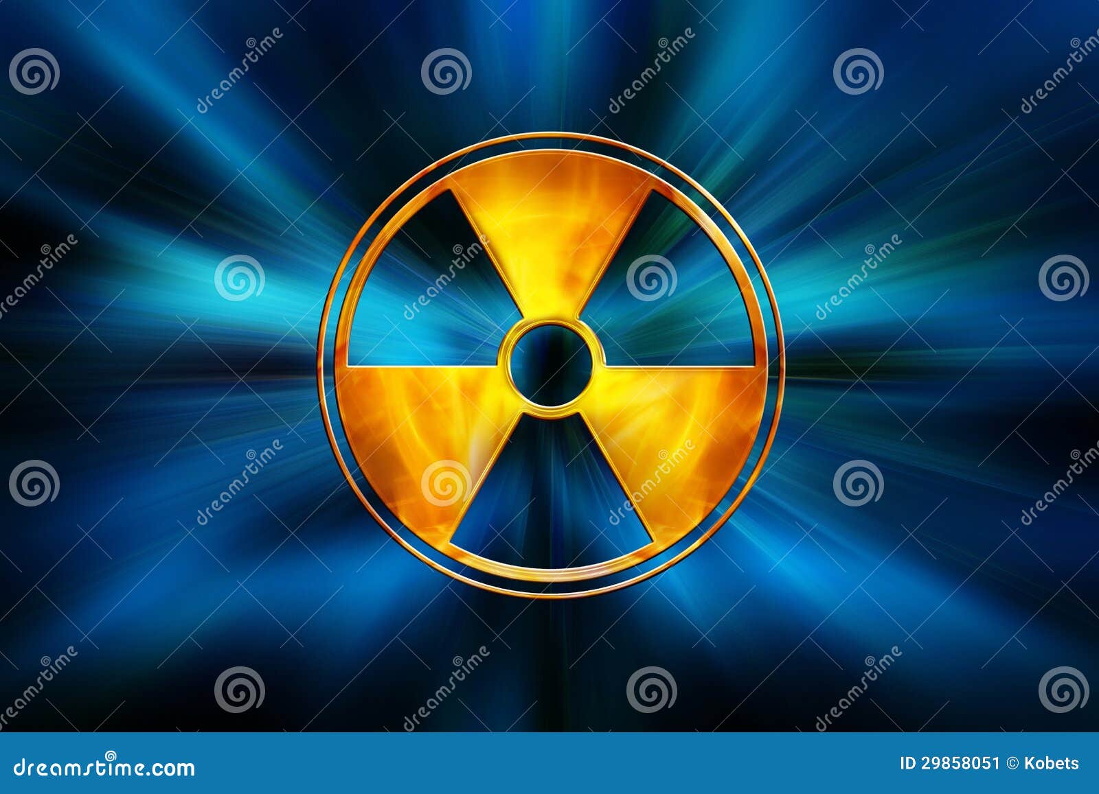 Hazard sign on blue stock illustration. Illustration of warning - 29858051