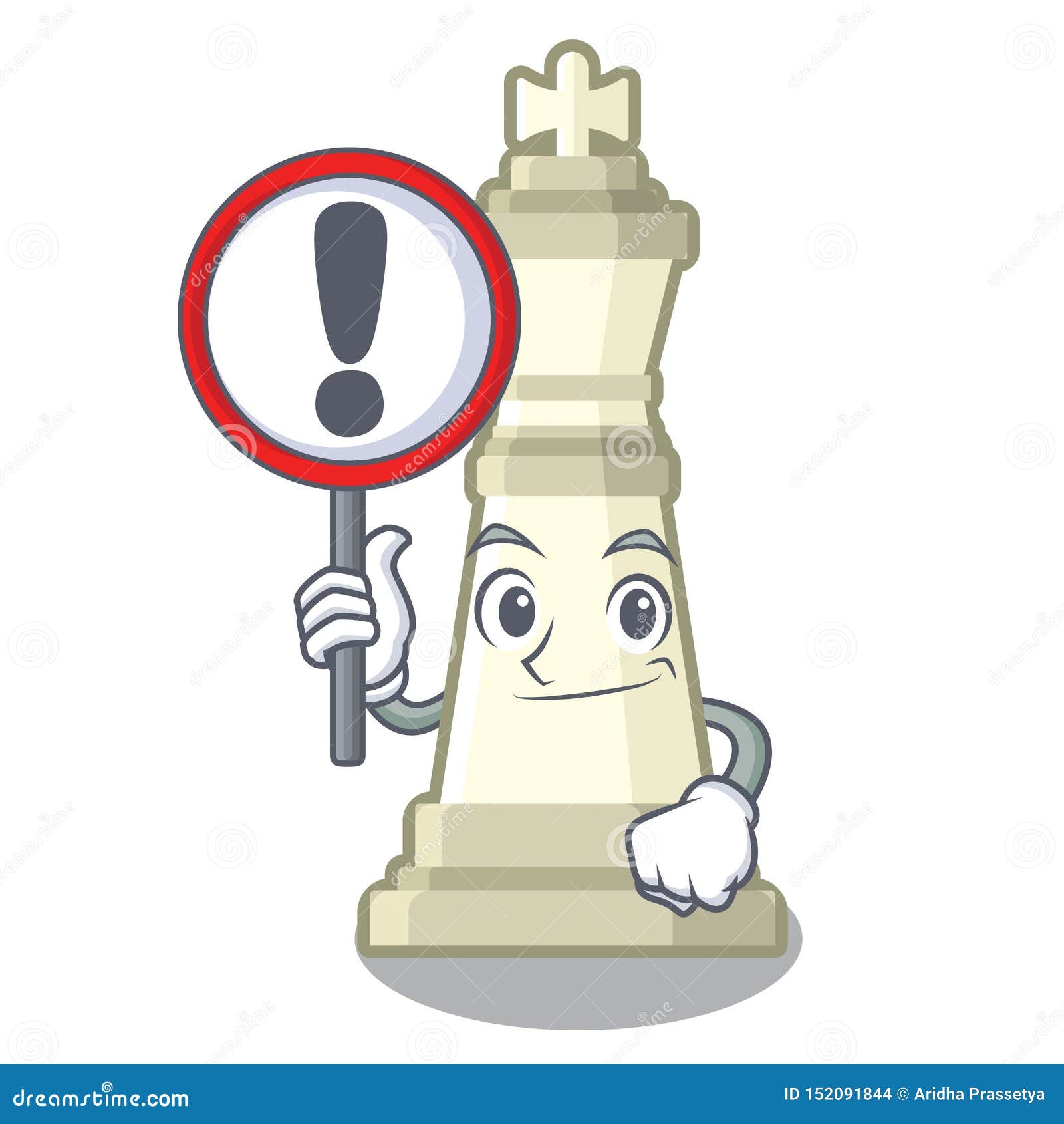 With Sign Chess King Isolated in the Character Stock Vector ...