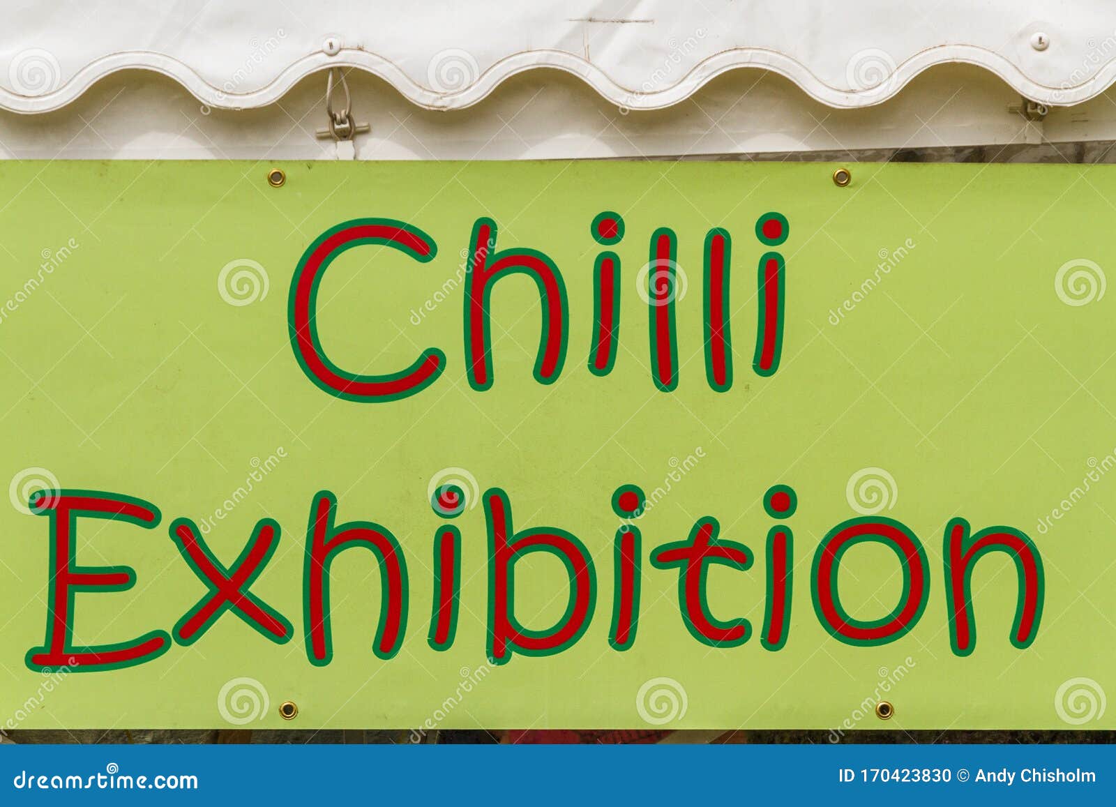 Sign for a Chilli Exhibition Stock Photo - Image of background ...