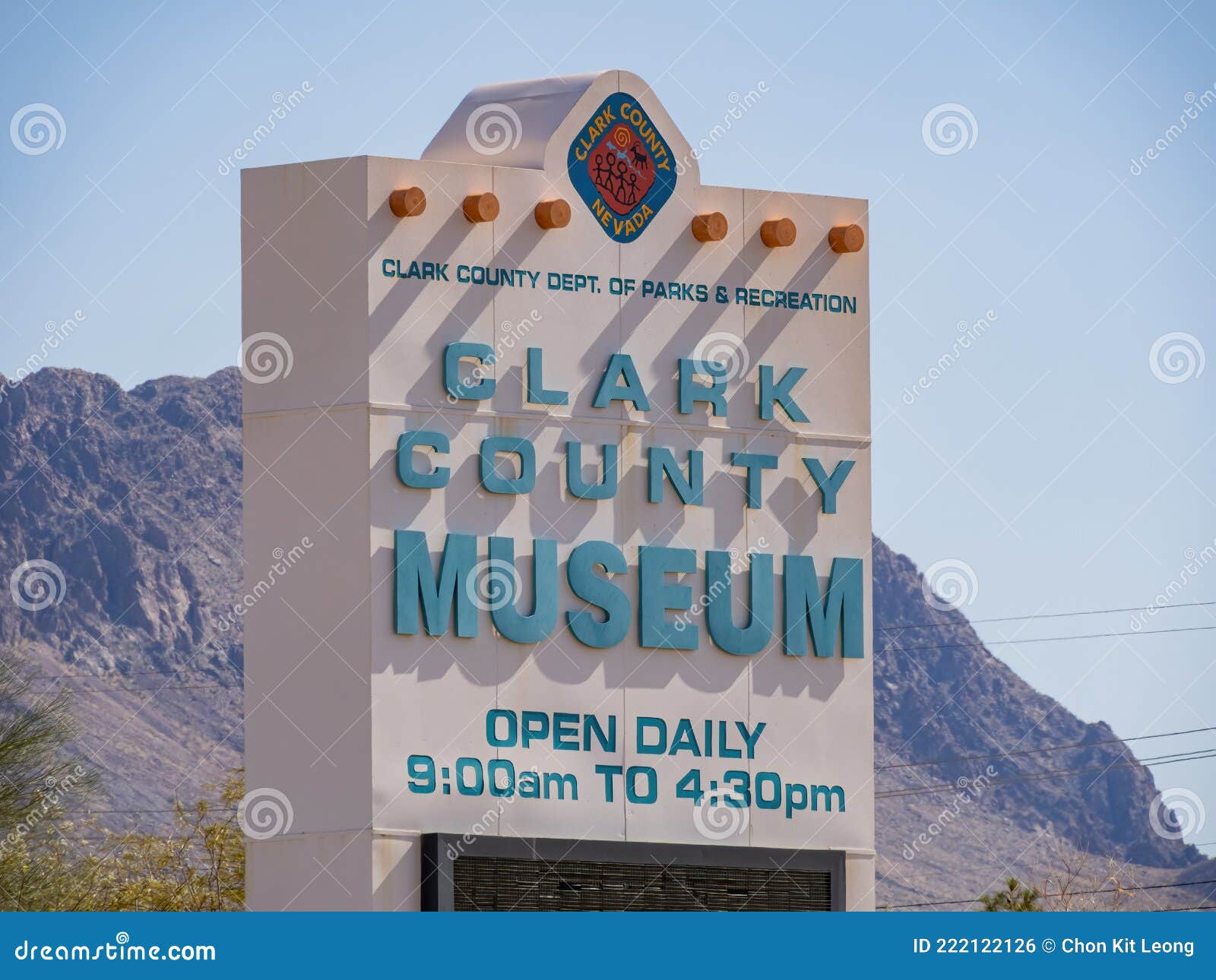 Sign of the Clark County Museum Editorial Photo - Image of outdoor ...