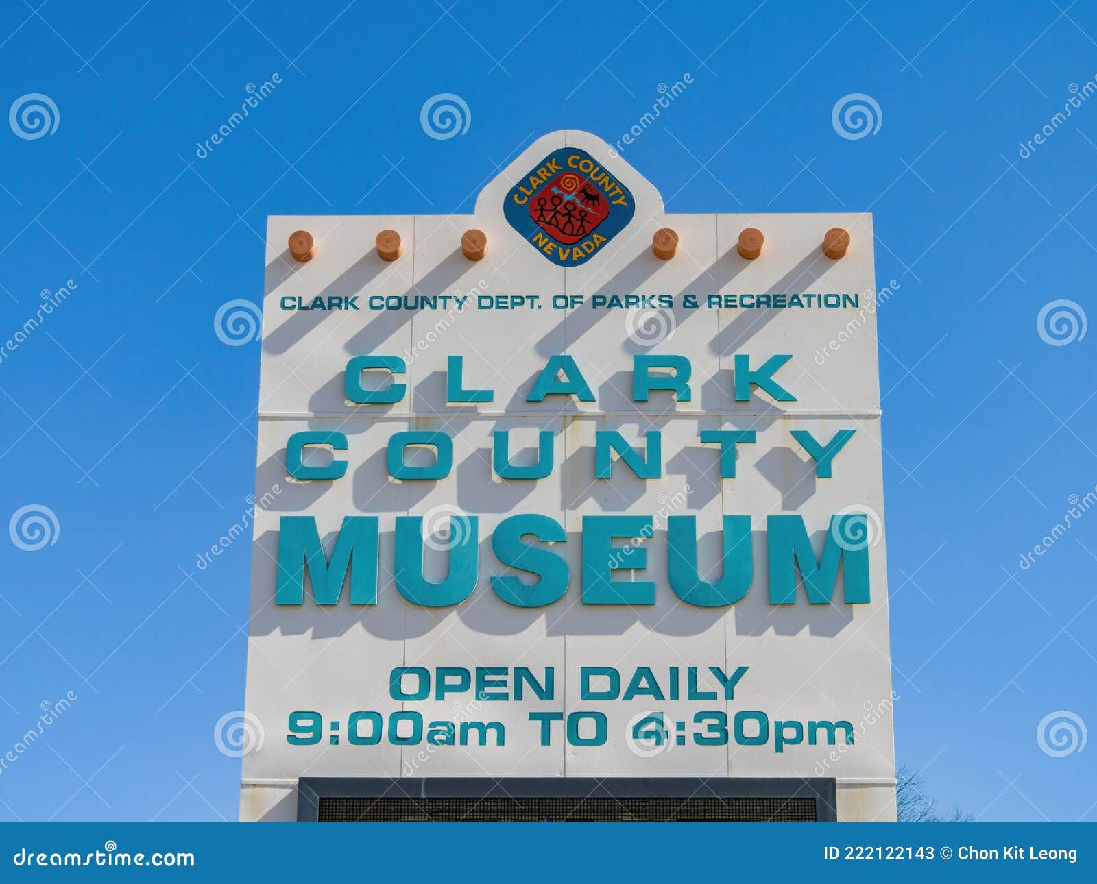 Sign of the Clark County Museum Editorial Stock Photo - Image of city ...