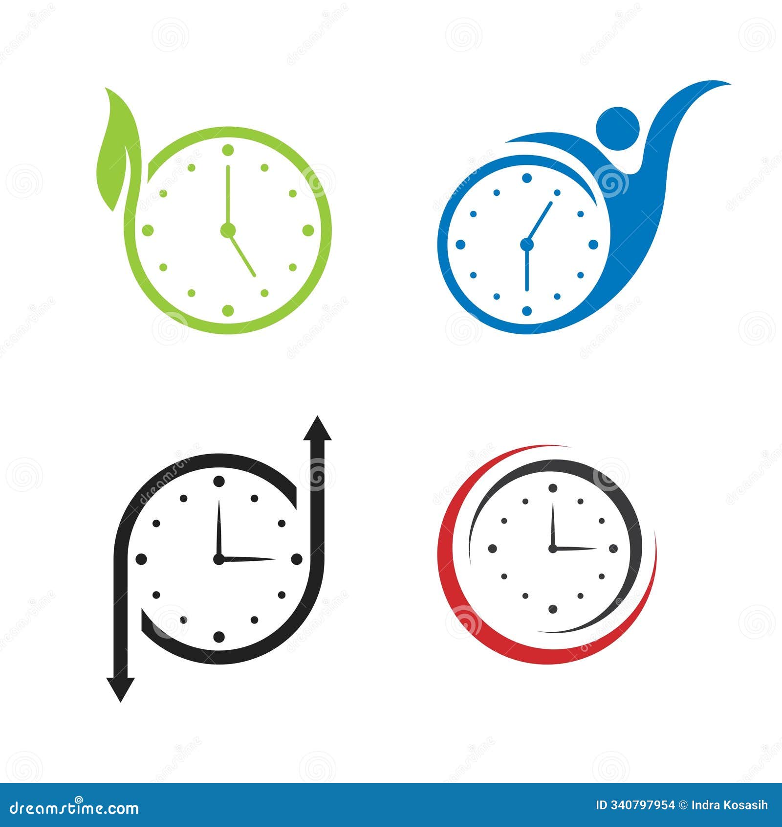 Clock Logo Vector Illustration | CartoonDealer.com #340598090