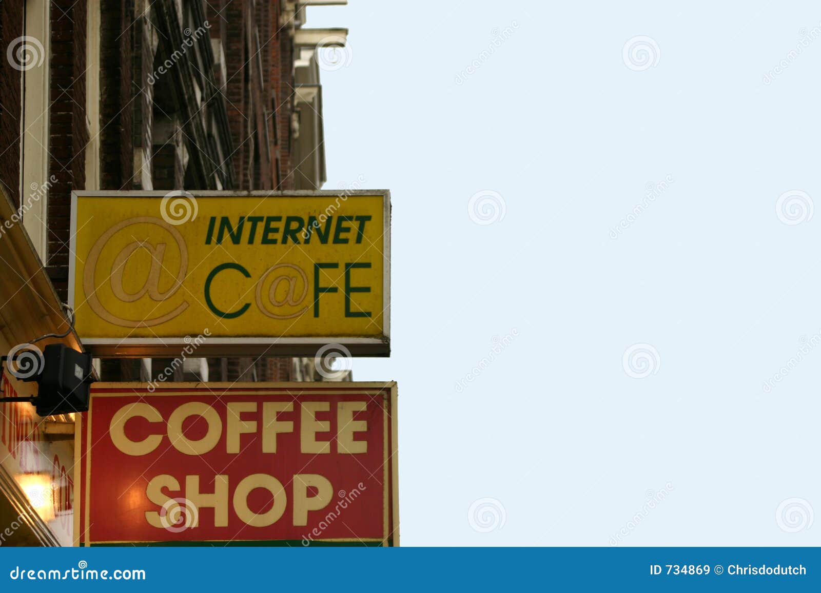 Sign Coffeeshop and Internet Stock Image - Image of house, cafe: 734869
