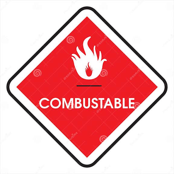Sign combustable stock illustration. Illustration of hazardous - 110021395