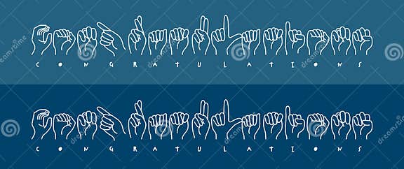 Deaf Sign Language Congratulation Pictogram or Symbol Deafness and Hand ...