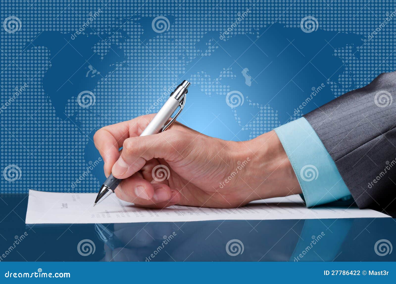 Sign a contract stock photo. Image of blue, background - 27786422