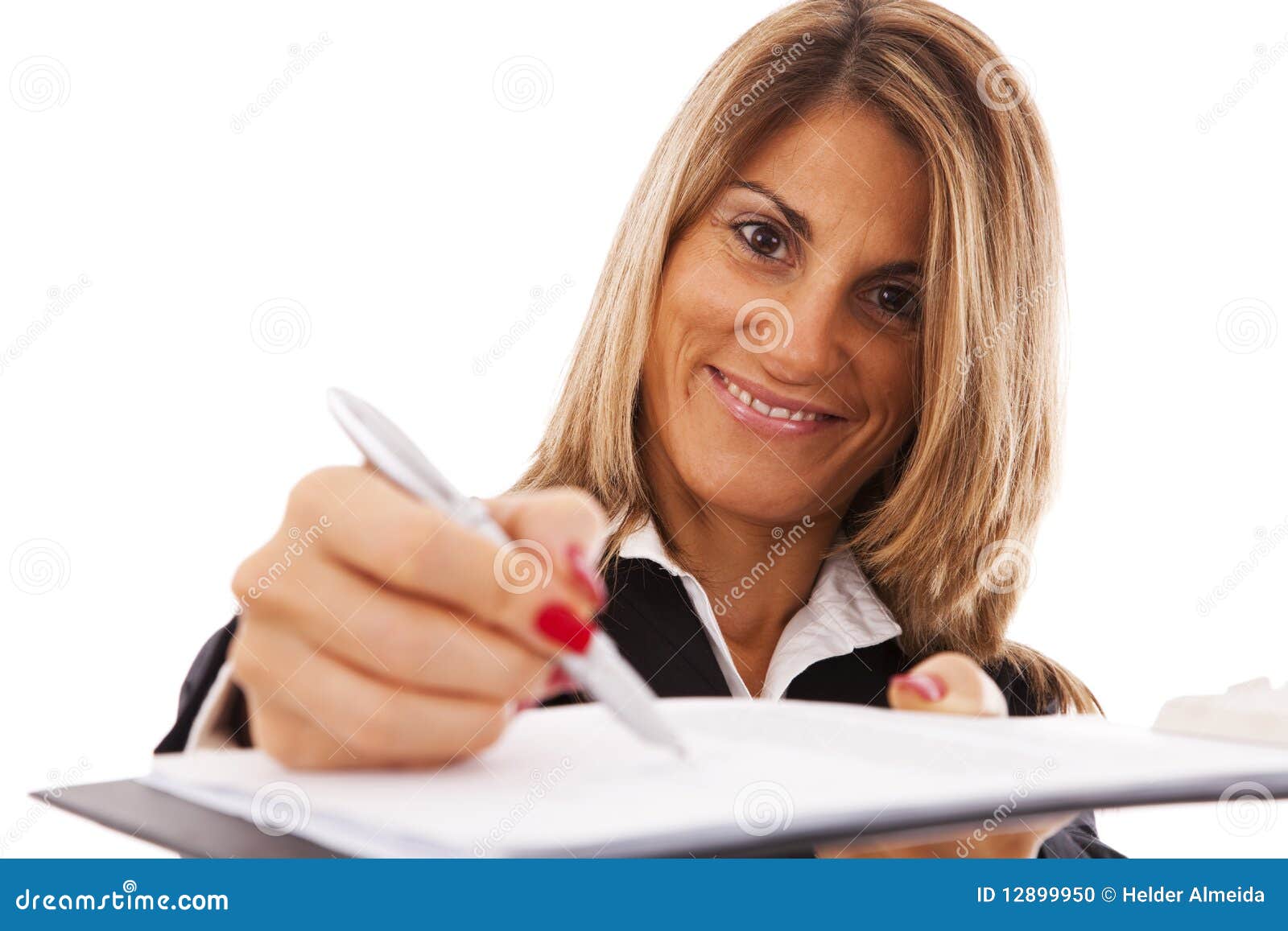 Sign the contract, please stock photo. Image of occupation - 12899950