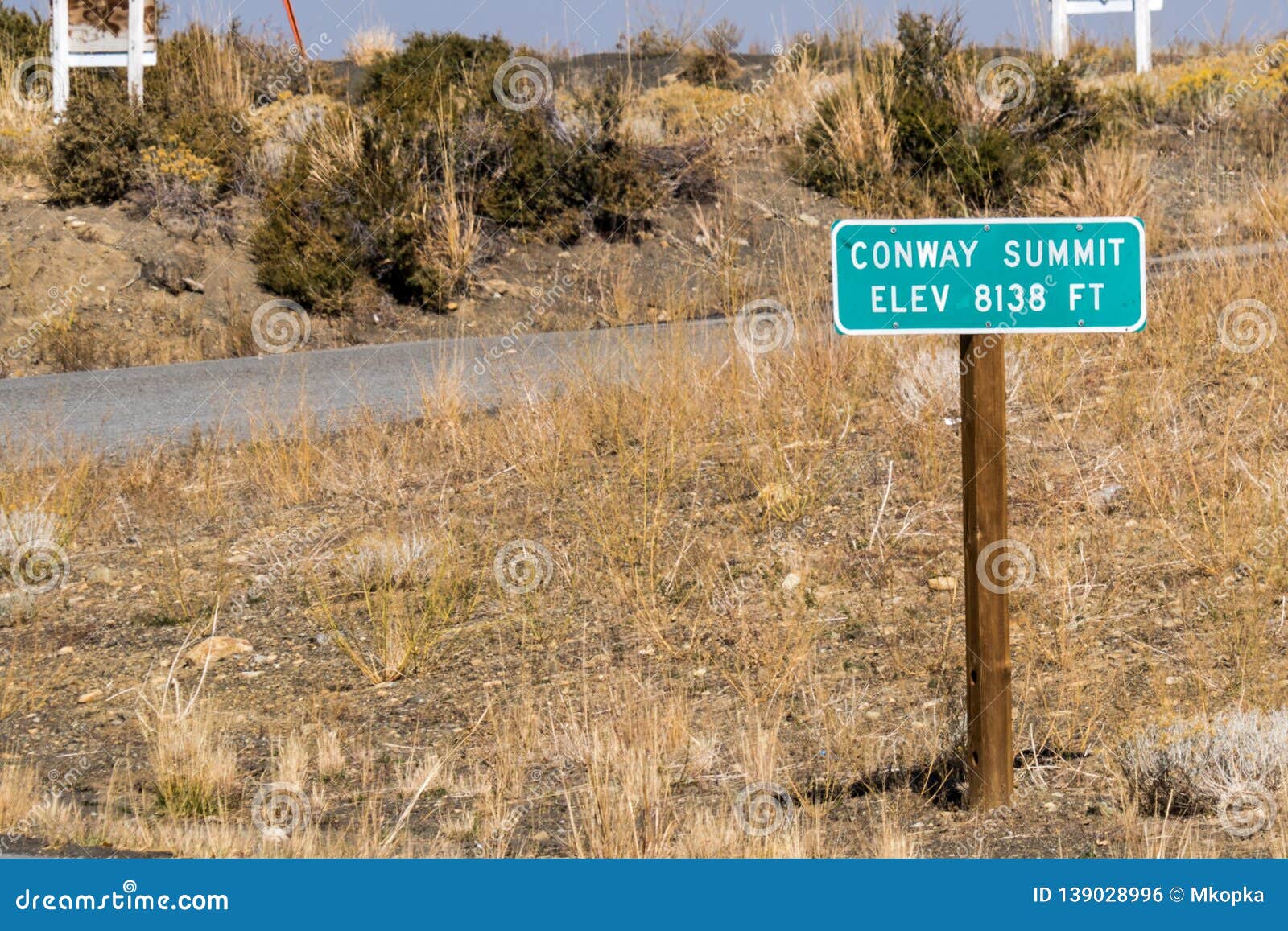 Sign for Conway Summit Along US Highway 395 in Mono County California ...