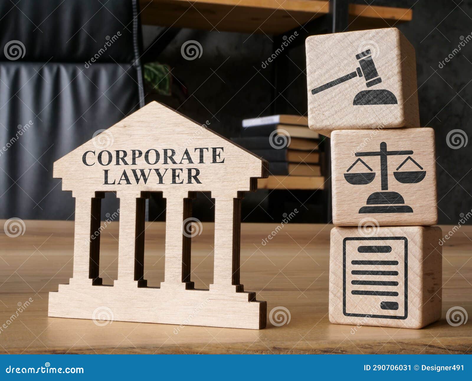 A Sign Corporate Lawyer on the Table in the Office. Stock Image - Image ...