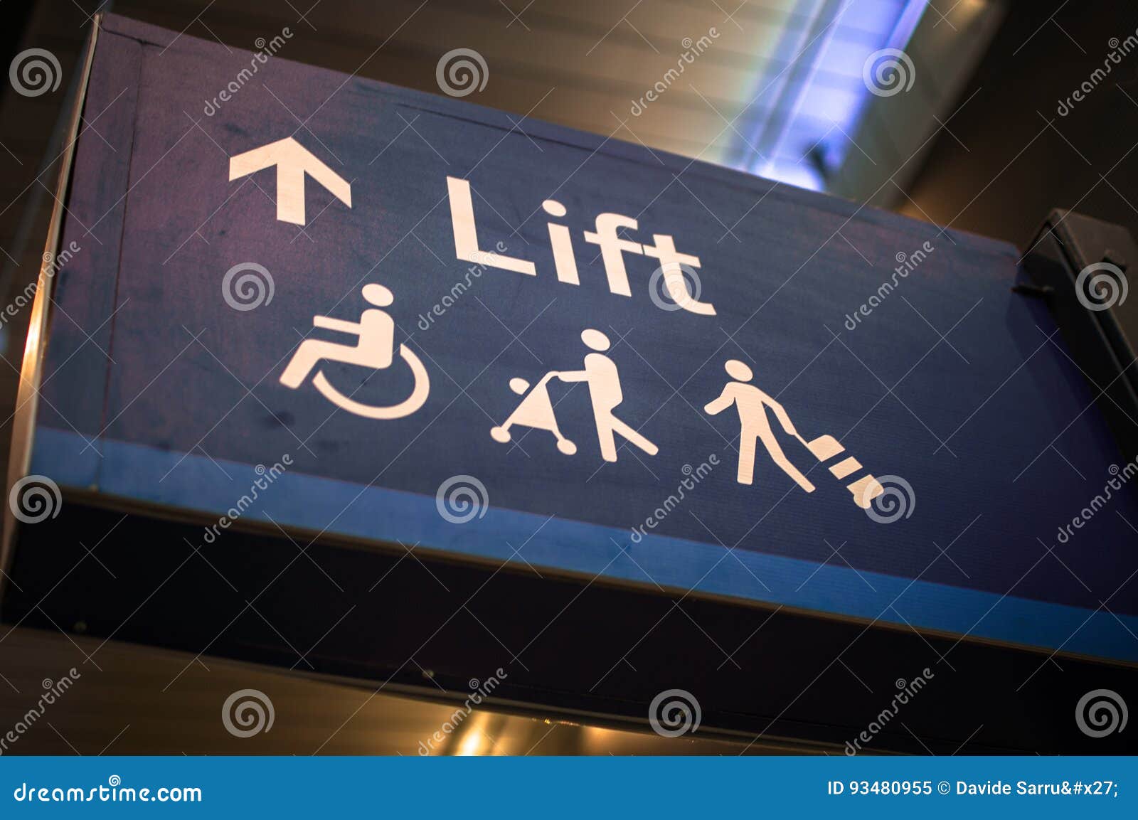 Sign of Cripple for Use Lift Stock Image - Image of transportation ...