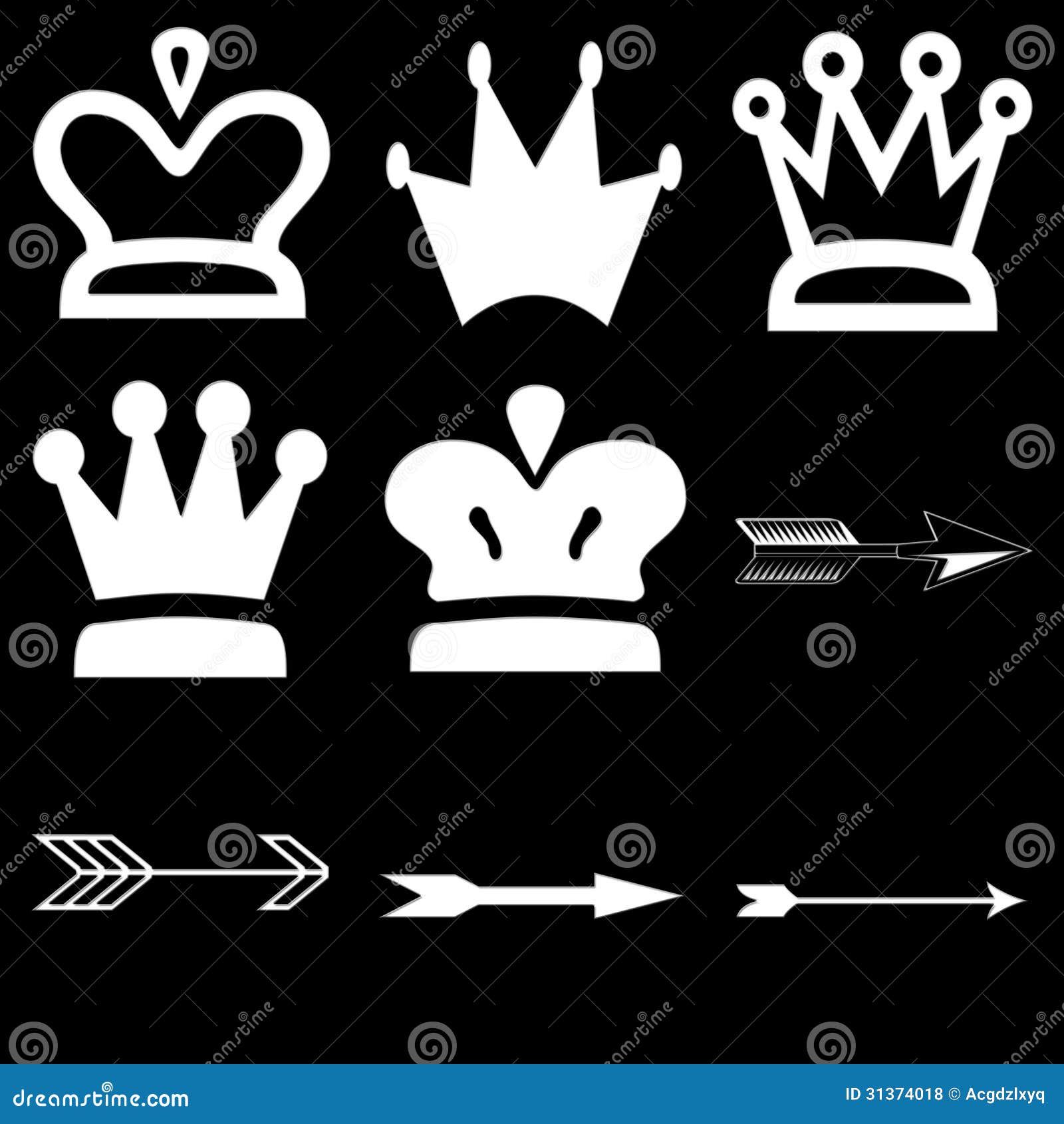 Sign crown and arrow stock illustration. Illustration of abstract ...