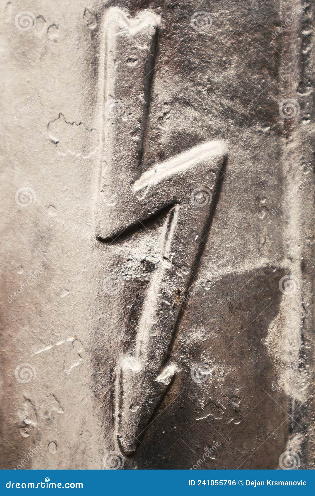 Sign for Current in Metal stock photo. Image of highlights - 241055796