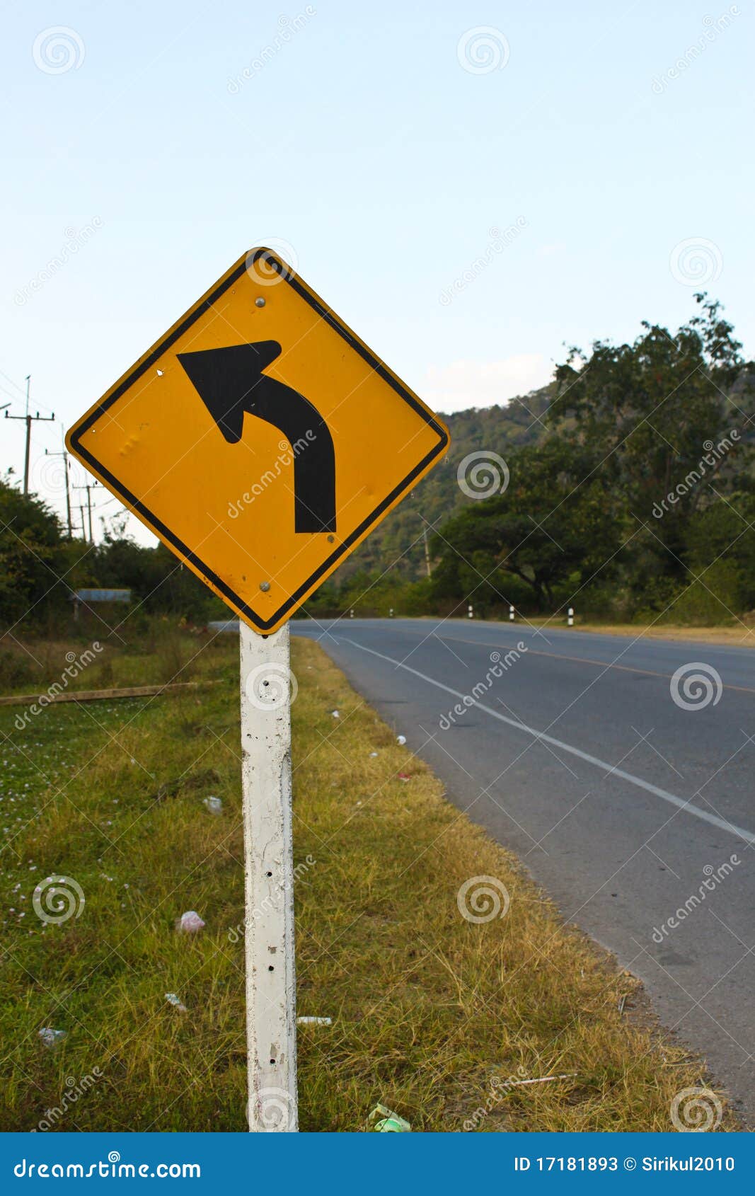 Sign curve stock image. Image of vehicle, street, drive - 17181893