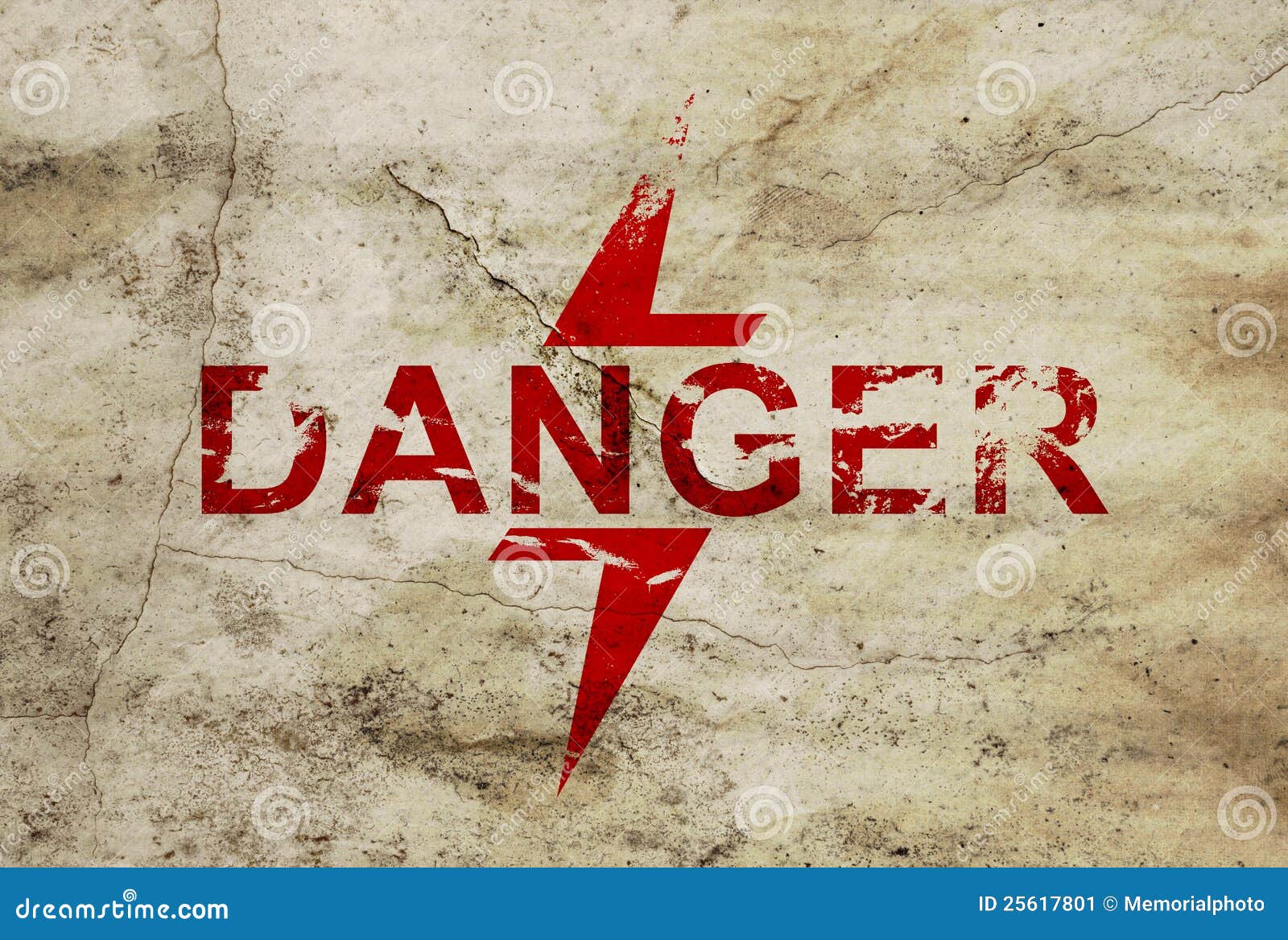 Sign for danger area stock illustration. Illustration of fracture ...