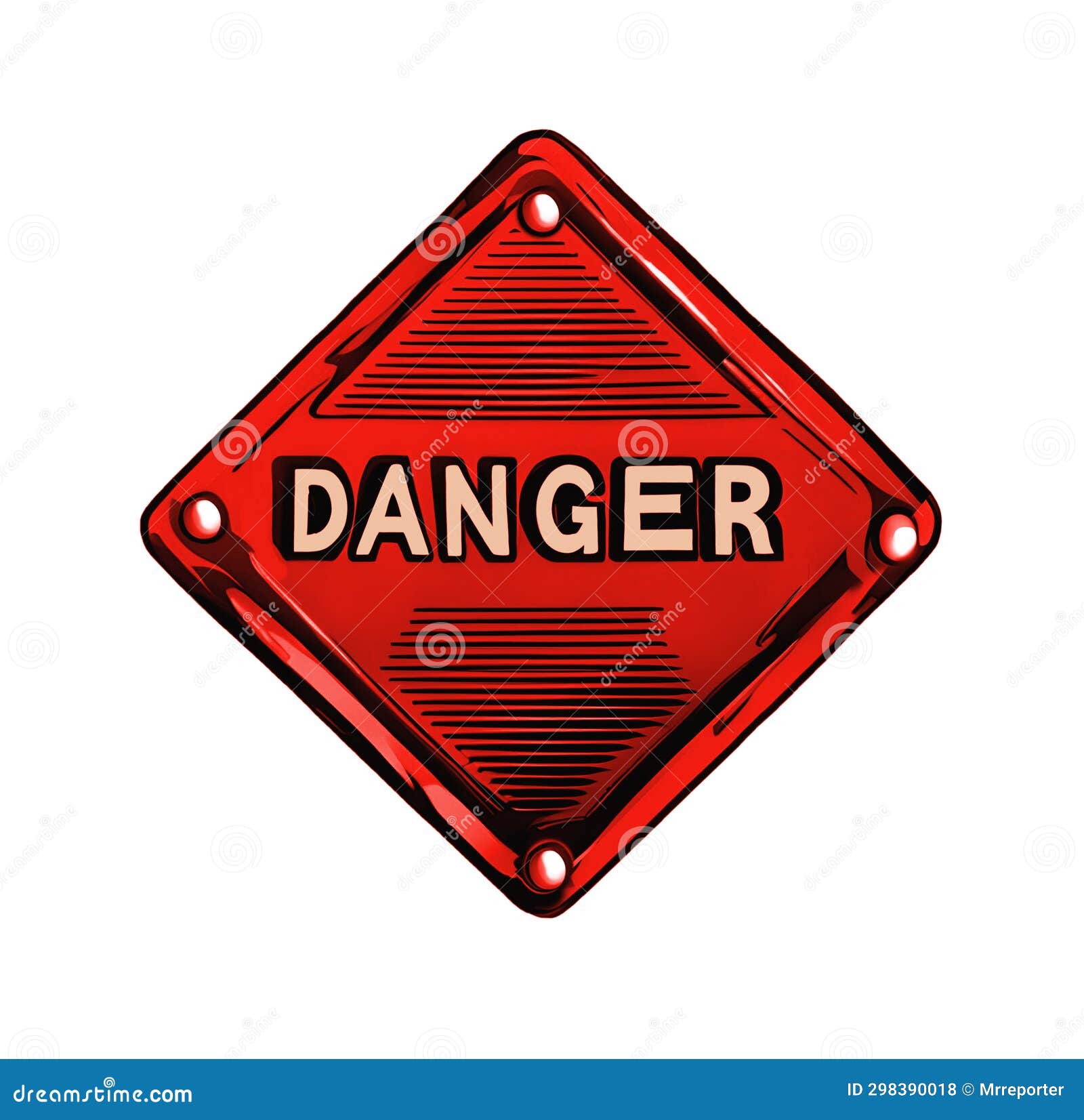 Danger Cartoon Icon. Attention Exclamation Mark Icon In Comic Style ...