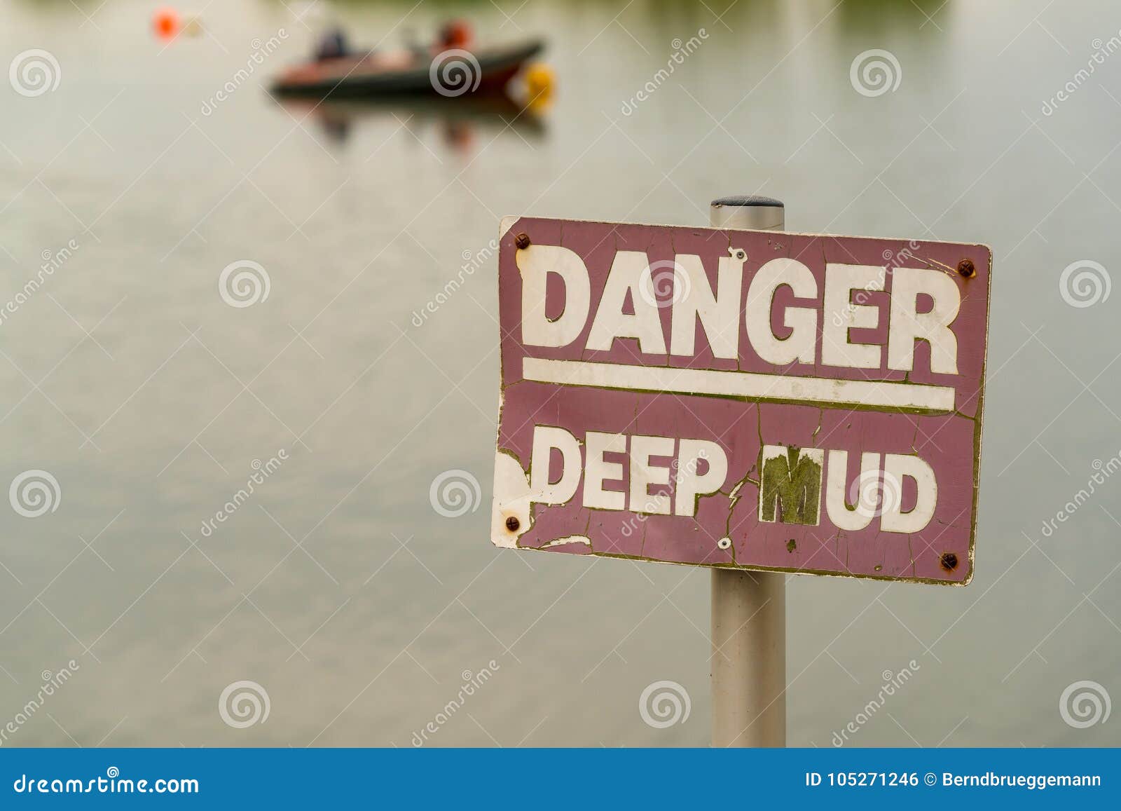 Sign: Danger, deep mud stock photo. Image of southeast - 105271246