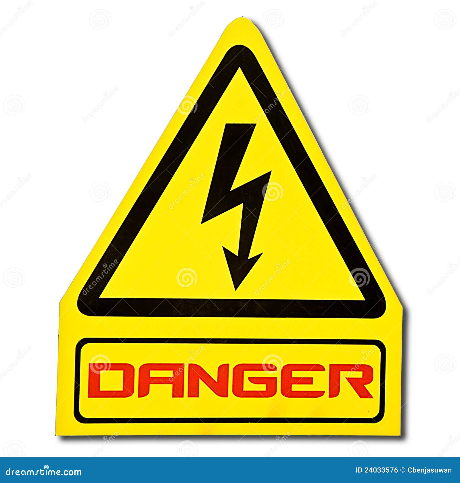 The Sign of Danger of Electricity Stock Photo - Image of closeup ...