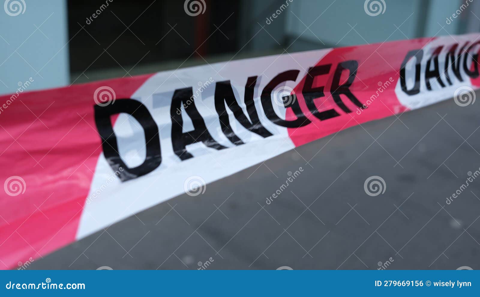 A Sign of Danger Stripe on a Road Side Stock Photo - Image of border ...