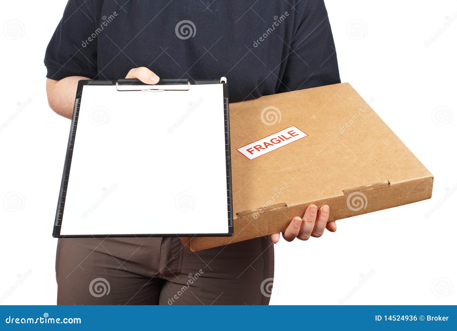 Sign for delivery stock photo. Image of handling, carton - 14524936