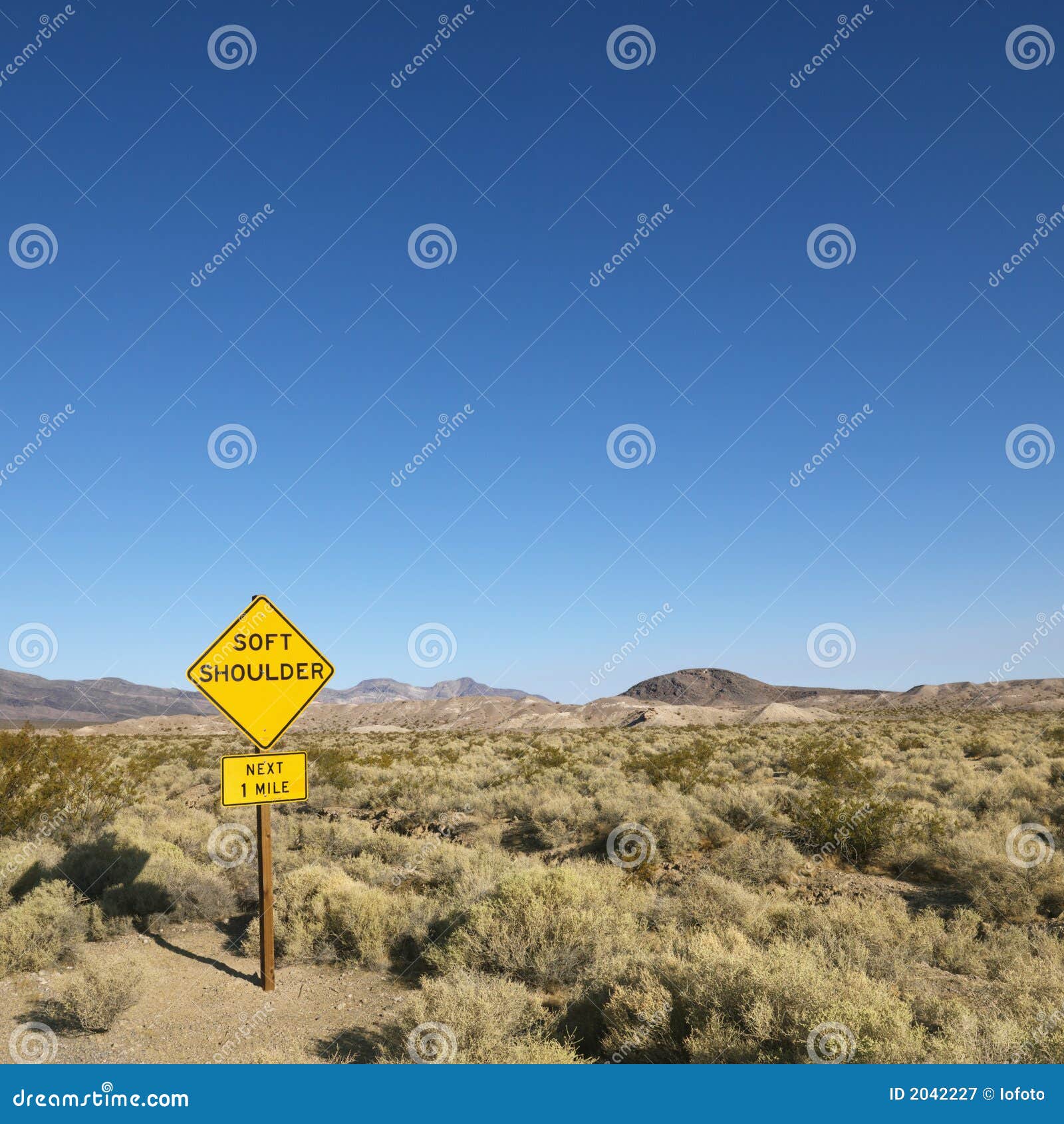 Sign in desert. stock image. Image of mountain, soft, copy - 2042227