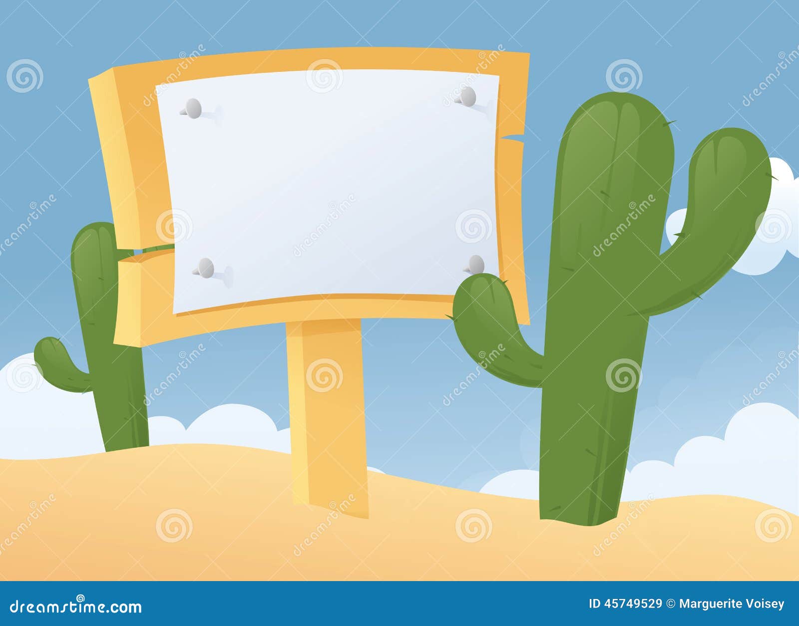 Sign in the Desert stock vector. Illustration of wood - 45749529