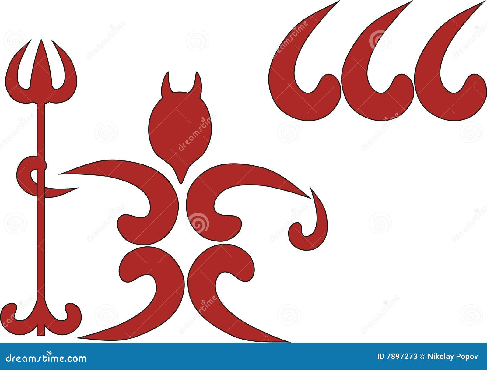Sign of the devil stock vector. Illustration of faux, evil - 7897273