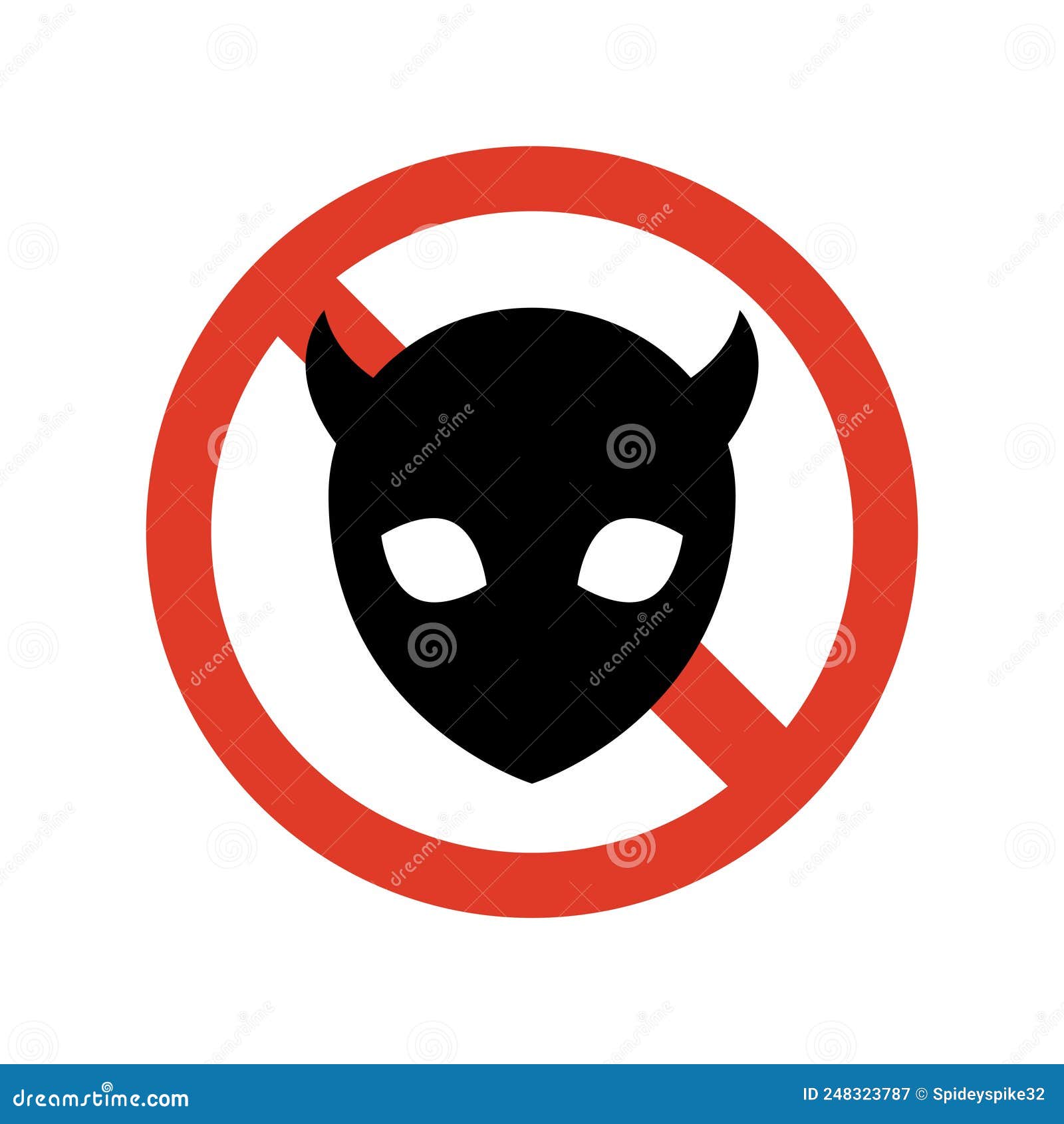 The Sign of Devil Head. Isolated Vector Illustration Stock Illustration ...