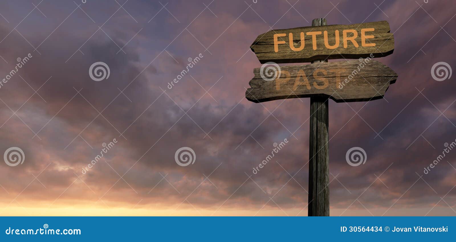 Sign direction Future-Past stock photo. Image of outdoor - 30564434