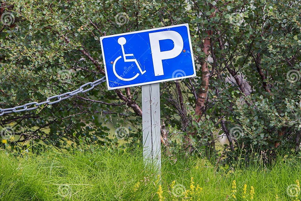 Sign for disable parking stock image. Image of park, concept - 76166355