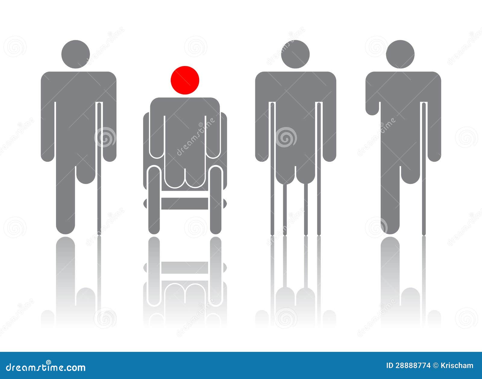 Disabled Icon, Various Poses, Stick Figure Human Vector Illustration ...