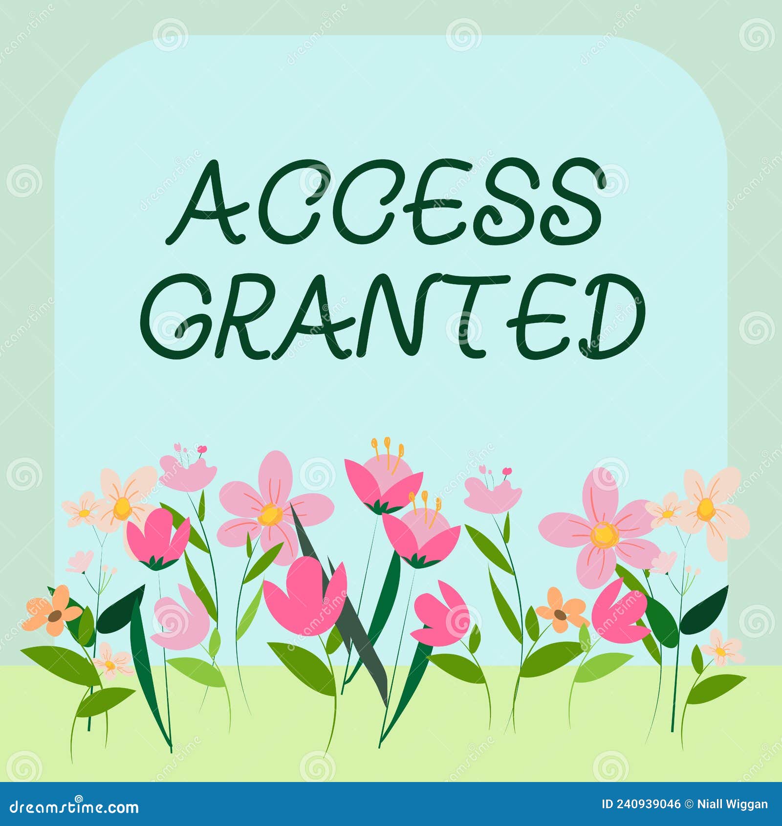 Sign Displaying Access Granted. Business Approach Admittance of Users ...