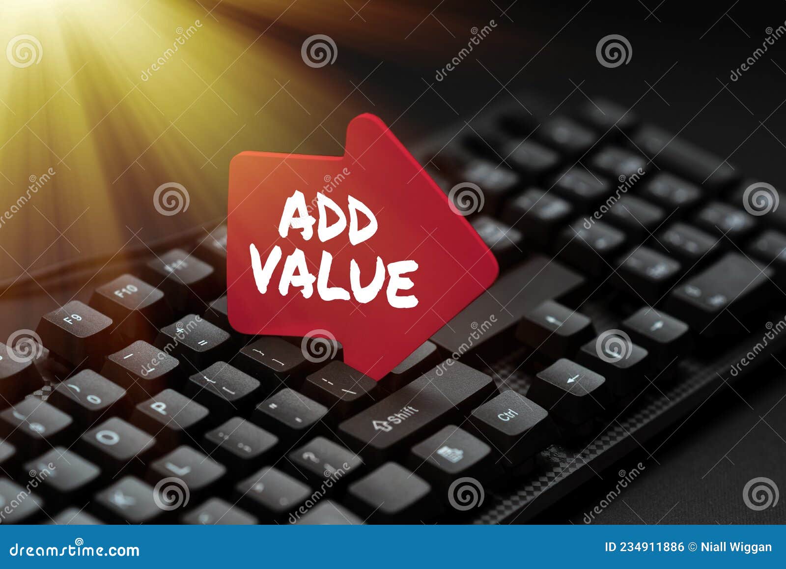 Sign Displaying Add Value. Concept Meaning an Improvement or Addition ...