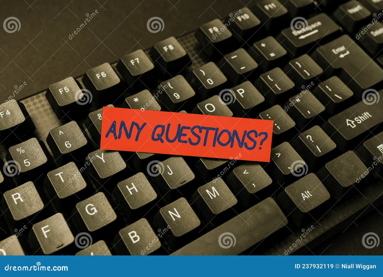 Sign Displaying Any Questions Question. Word Written on Allowing Any ...