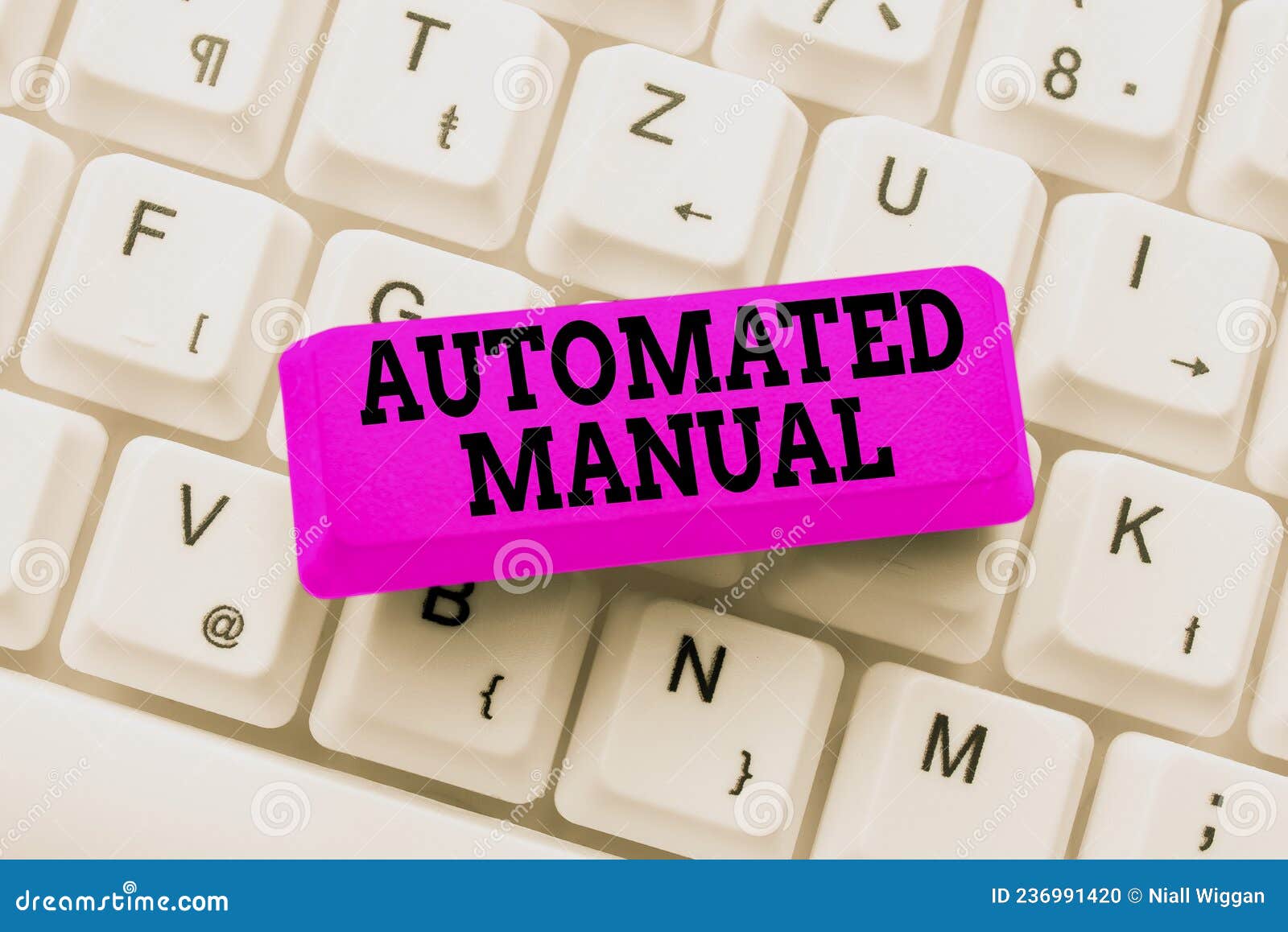 Sign Displaying Automated Manual. Word Written on As Trigger Shift and ...