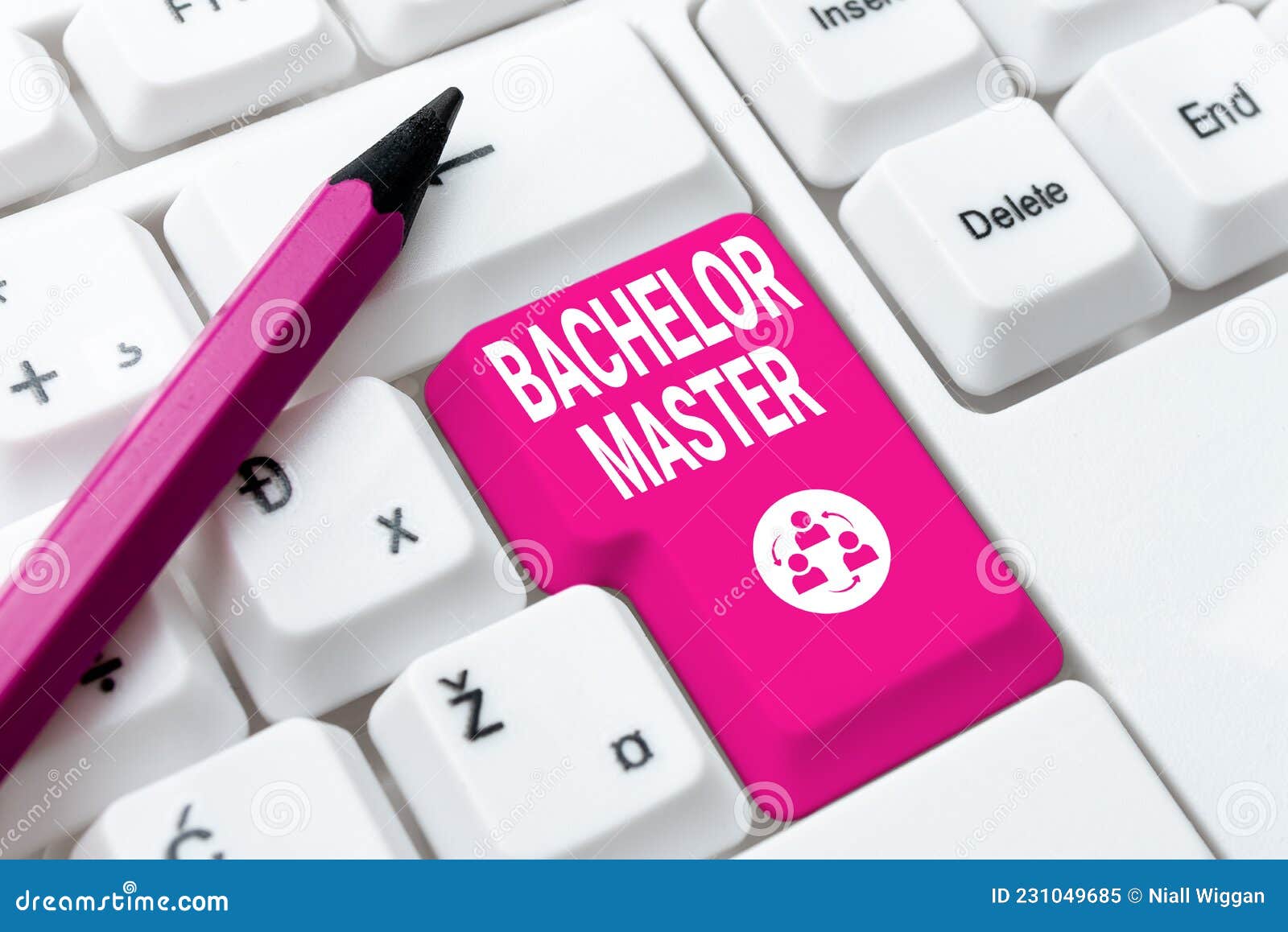 Sign Displaying Bachelor Master. Internet Concept an Advanced Degree ...
